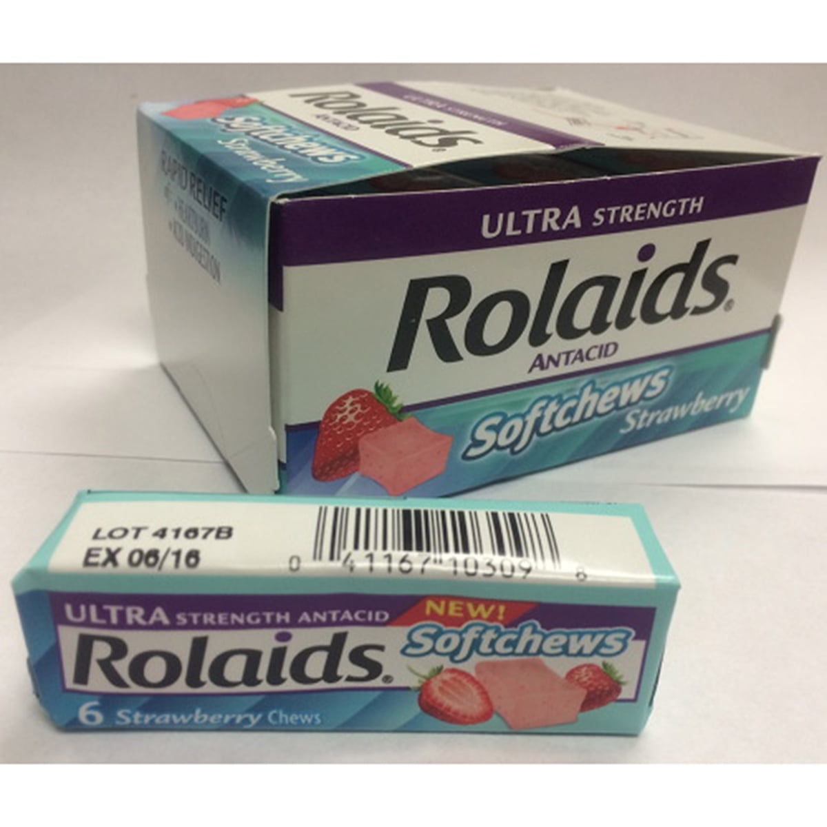 Rolaids Softchews Stick, Strawberry, 6 Count (Pack of 12) - Walmart.com