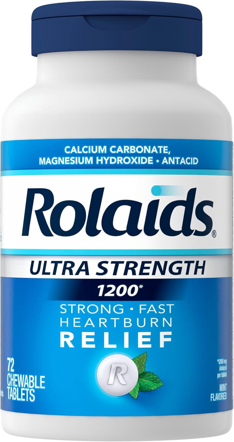 Rolaids Ultra Strength Antacid Chewable Tablets Mint 72 Count, 1 Ea, 6 ...
