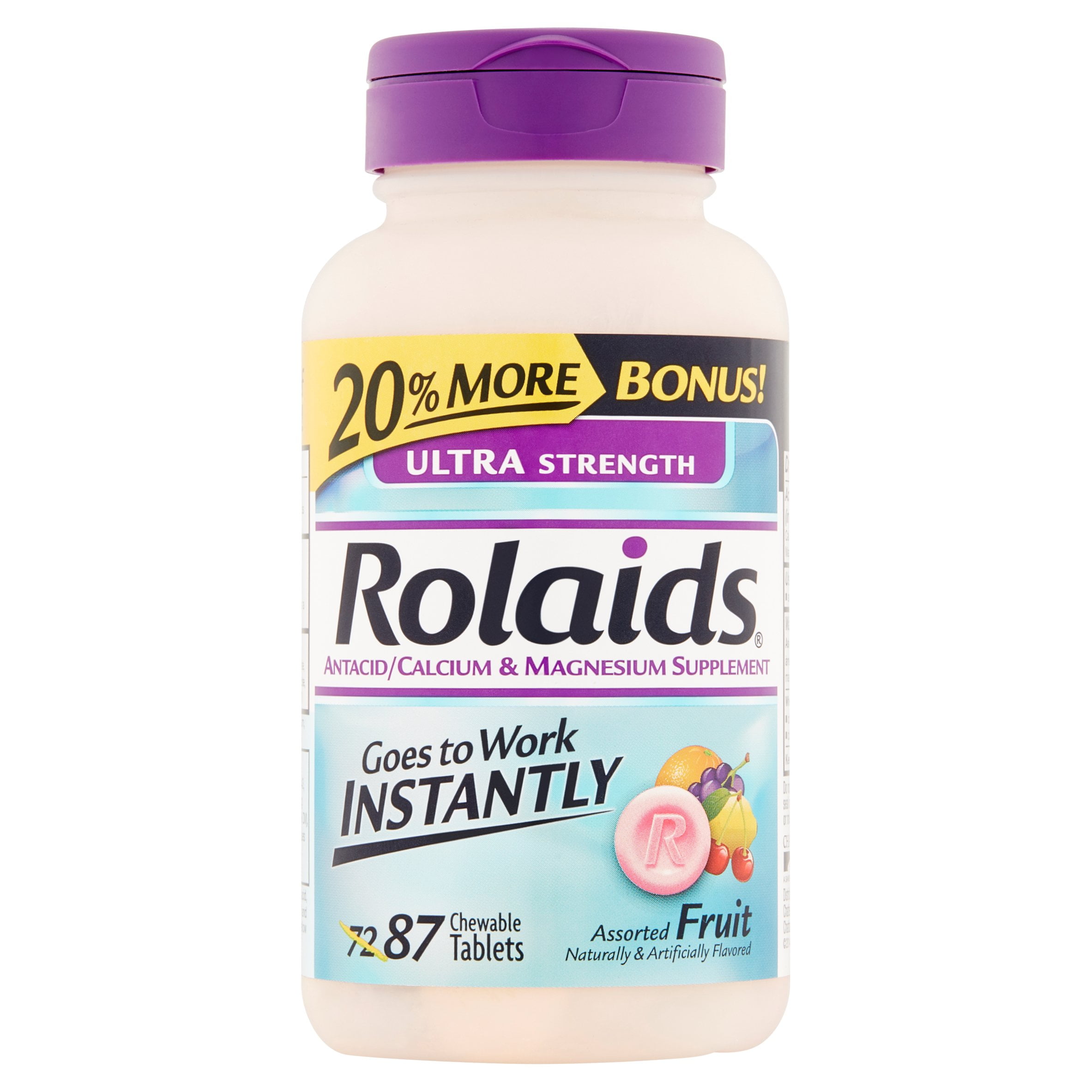 Rolaids Ultra Strength Assorted Fruit Chewable Tablets, 87 count HSA ...