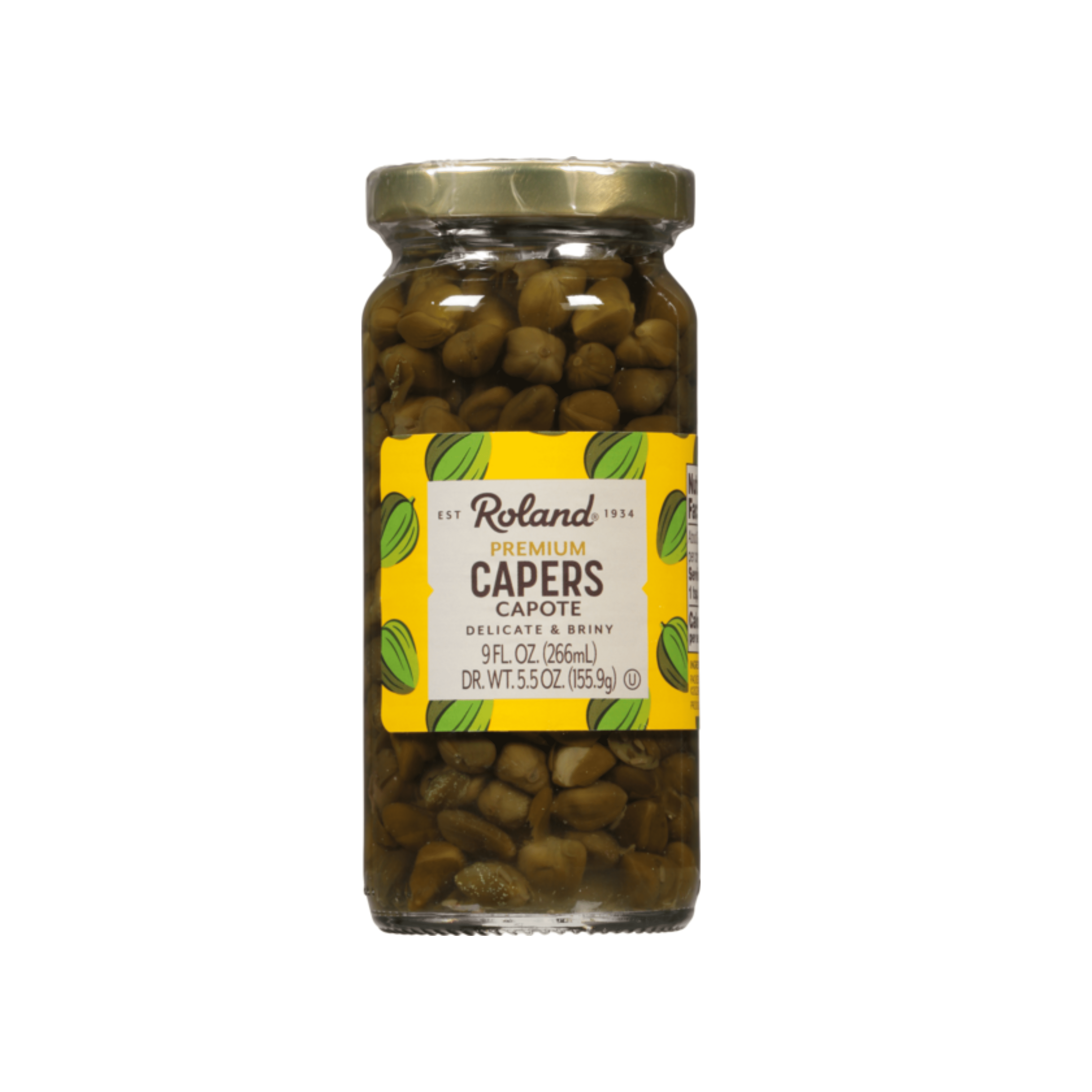 Roland Capote Capers, 9 oz. Bucket Jars (Pack of 12) - Delicate & Briny ...