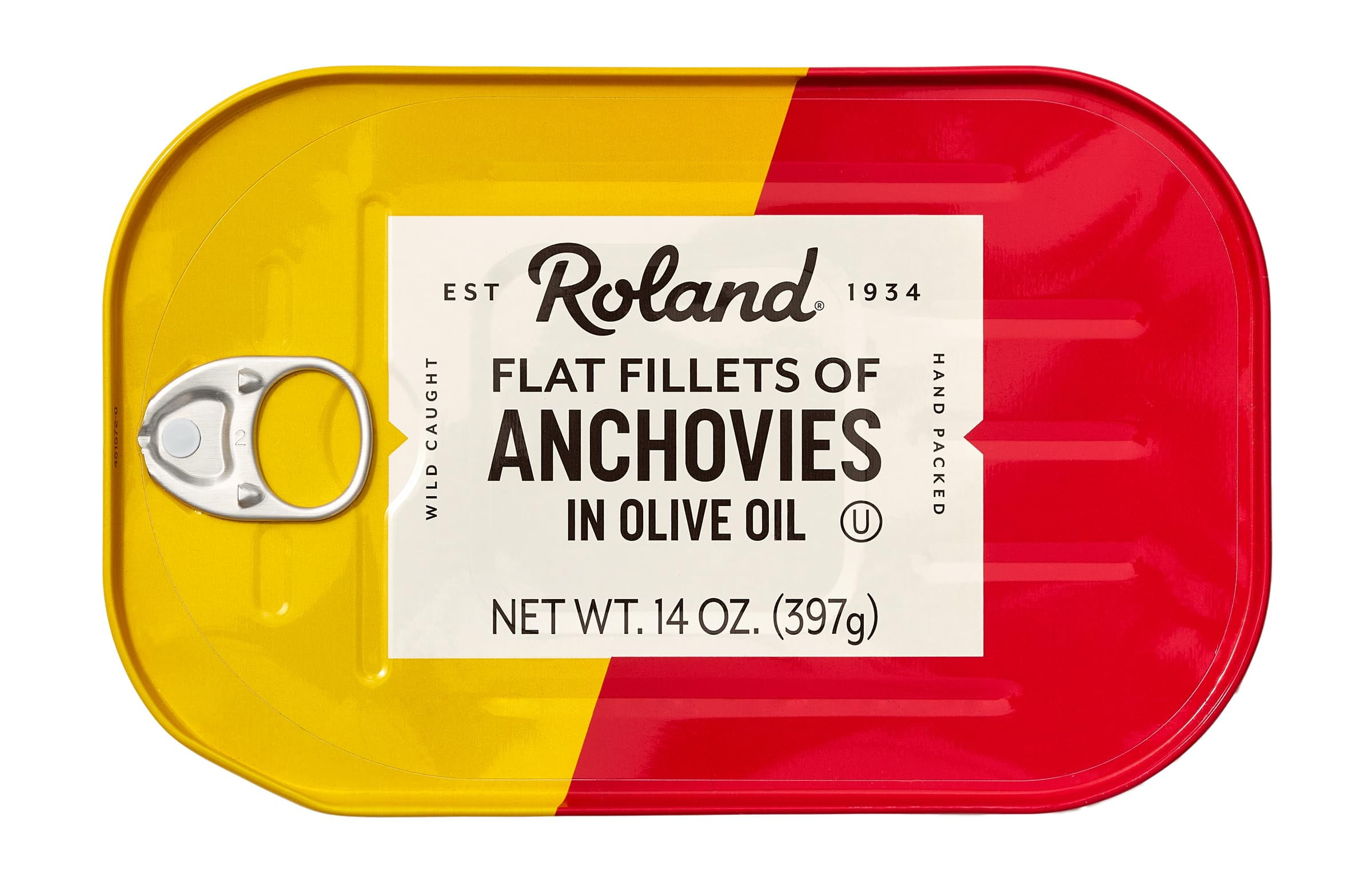 Roland Foods Flat Anchovy Fillets Packed KKS1 in Olive Oil, Wild Caught ...