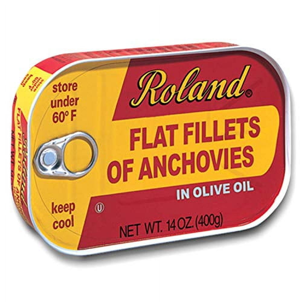 Roland Foods Flat Anchovy Fillets Packed in Olive Oil, Wild Caught from ...