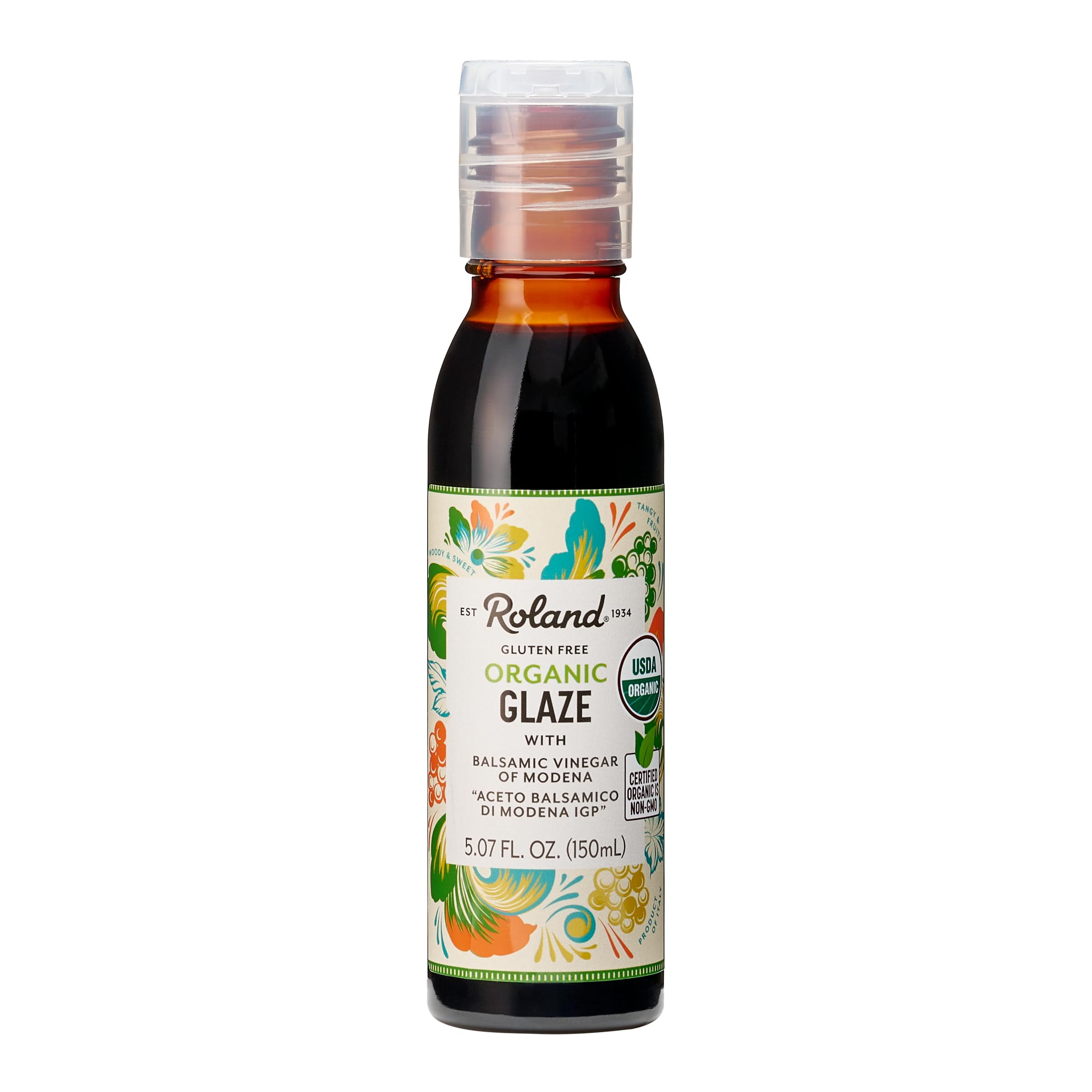 Roland Foods Organic Balsamic Glaze, Balsamic SMRVinegar of Modena IGP ...