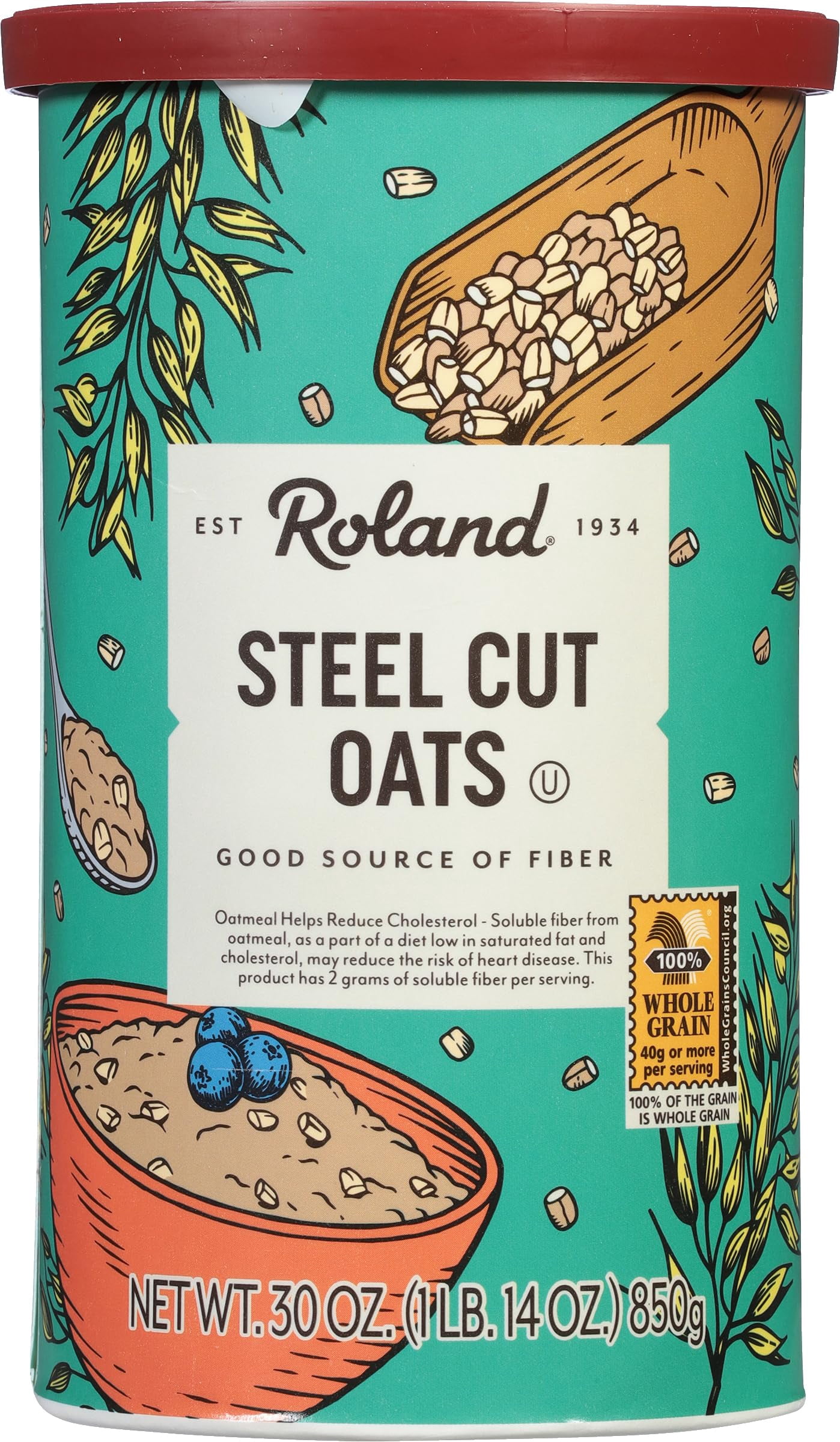 Roland Foods Steel Cut TSF6 Oats, 30-Ounce Can, Pack of 4 - Walmart.com