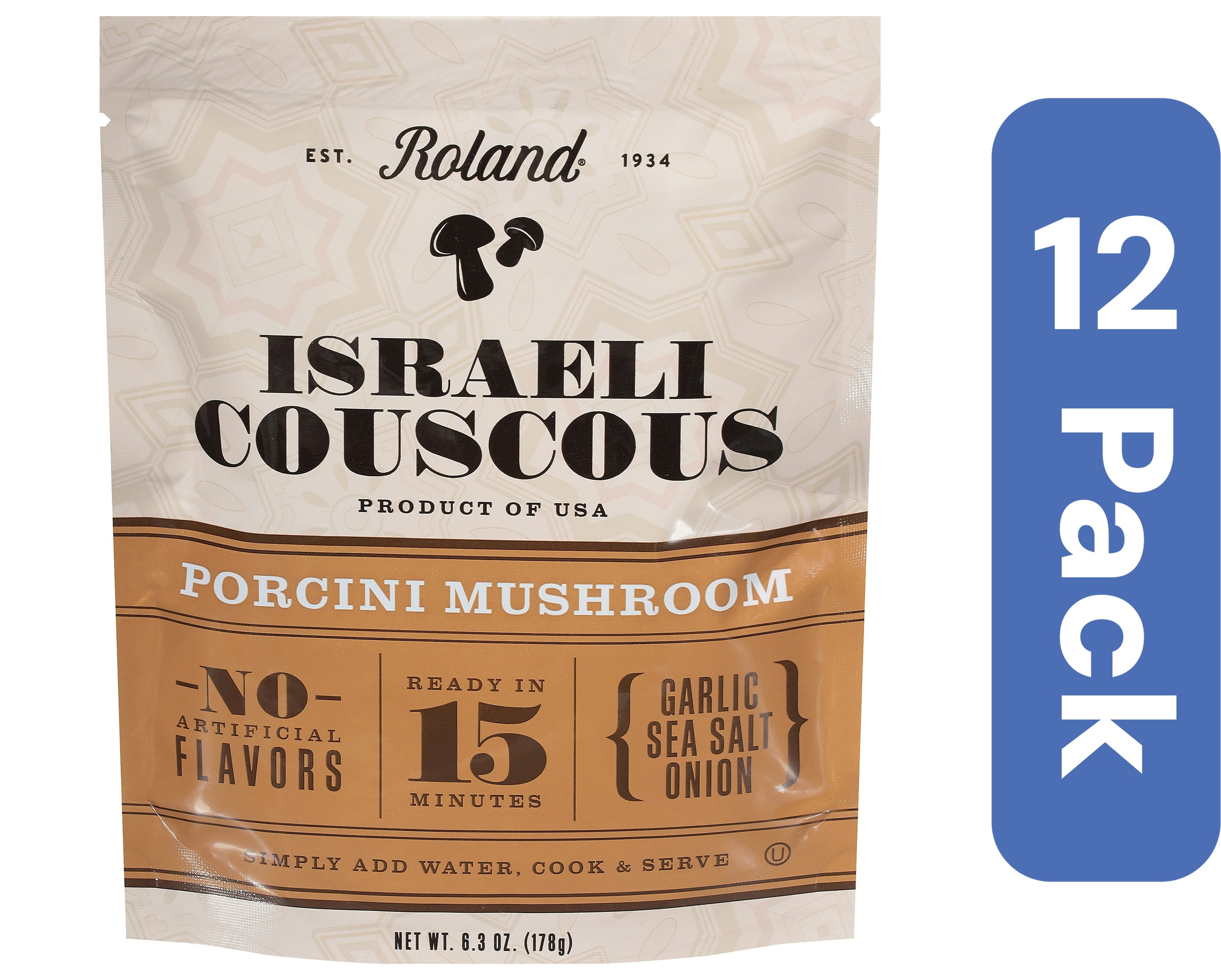 Roland Israeli Couscous Porcini 6.3 oz (Pack Of 12) - Walmart.com