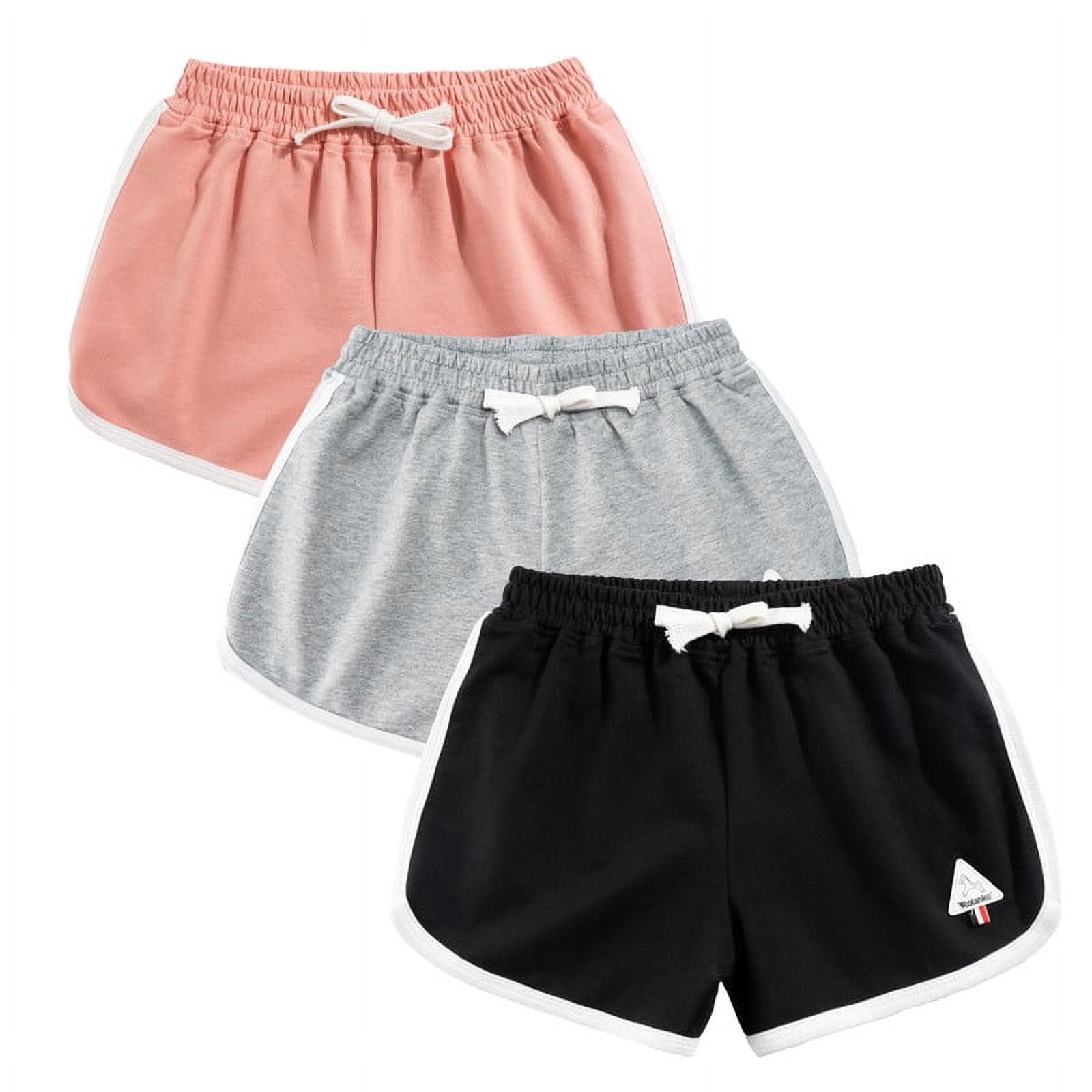 Girls' Active Cotton Colourful Shorts for Girls 3 Packs Kids Bike ...