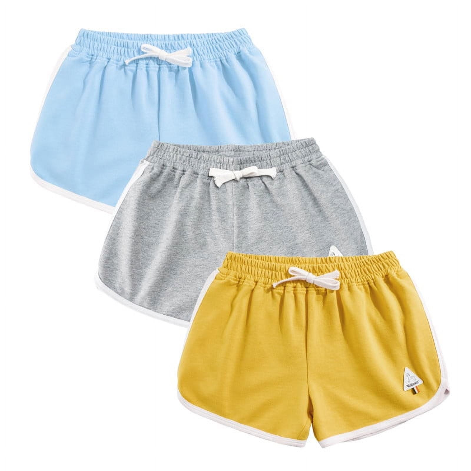 Girls' Active Cotton Colourful Shorts for Girls 3 Packs Kids Bike ...