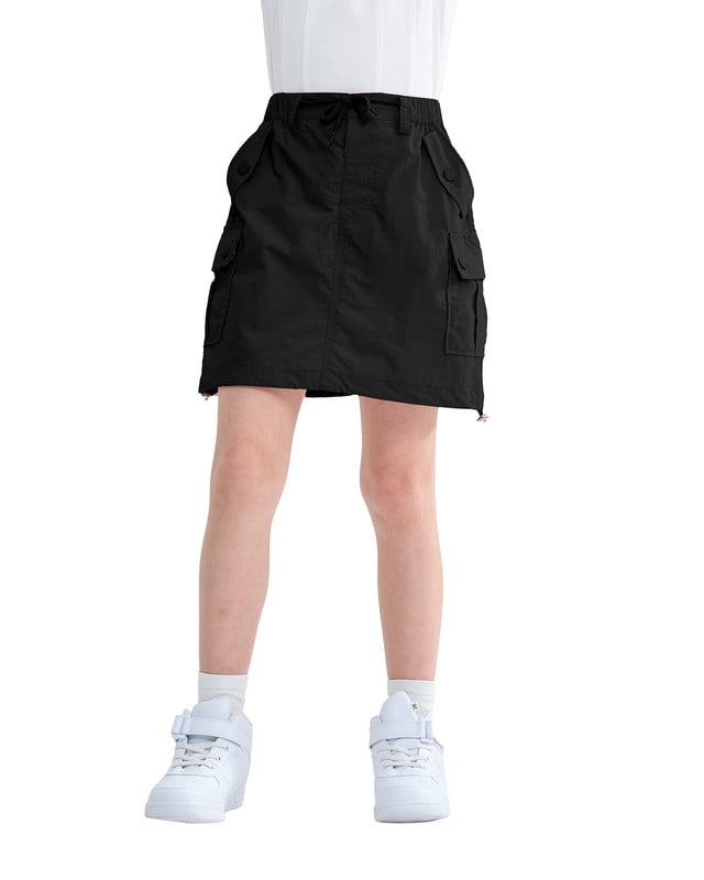 Rolanko Girls Cargo Skirt Parachute Shorts Skirt with Pockets Summer ...