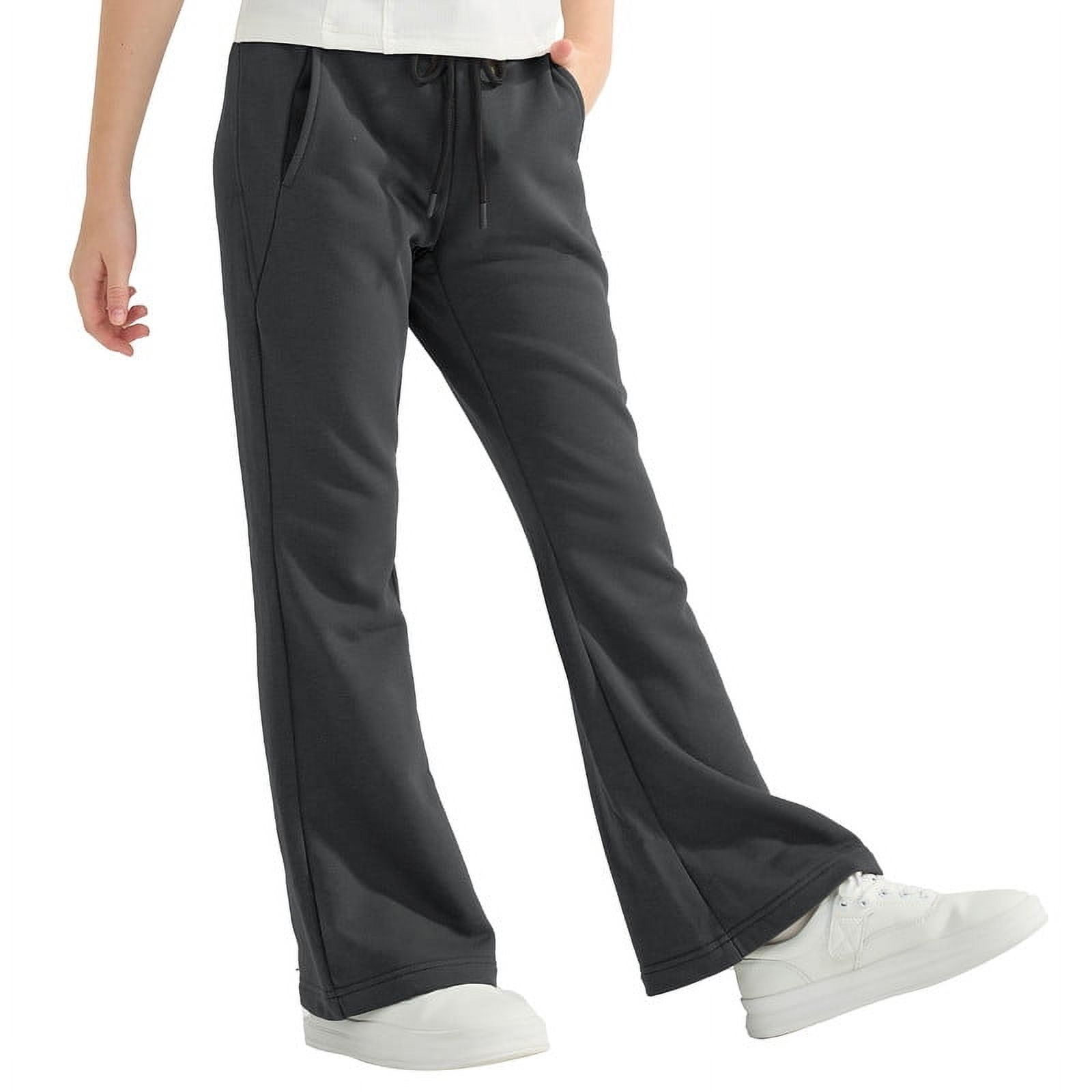 Rolanko Girls Flare Wide Leg Sweatpants Elastic Waist Bell Bottoms ...