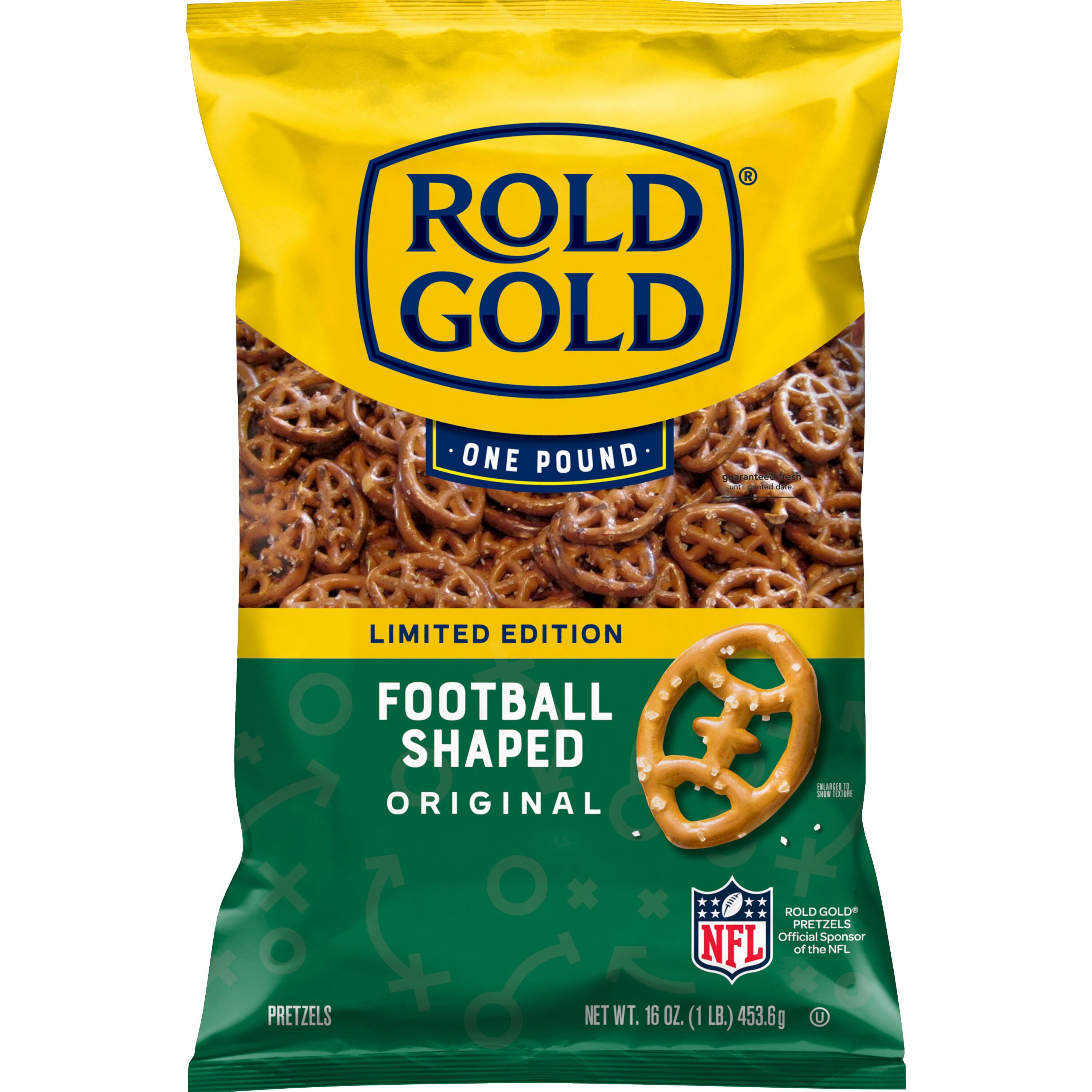 Rold Gold Football Shaped Pretzels Snacks, 16 oz Bag - Walmart.com