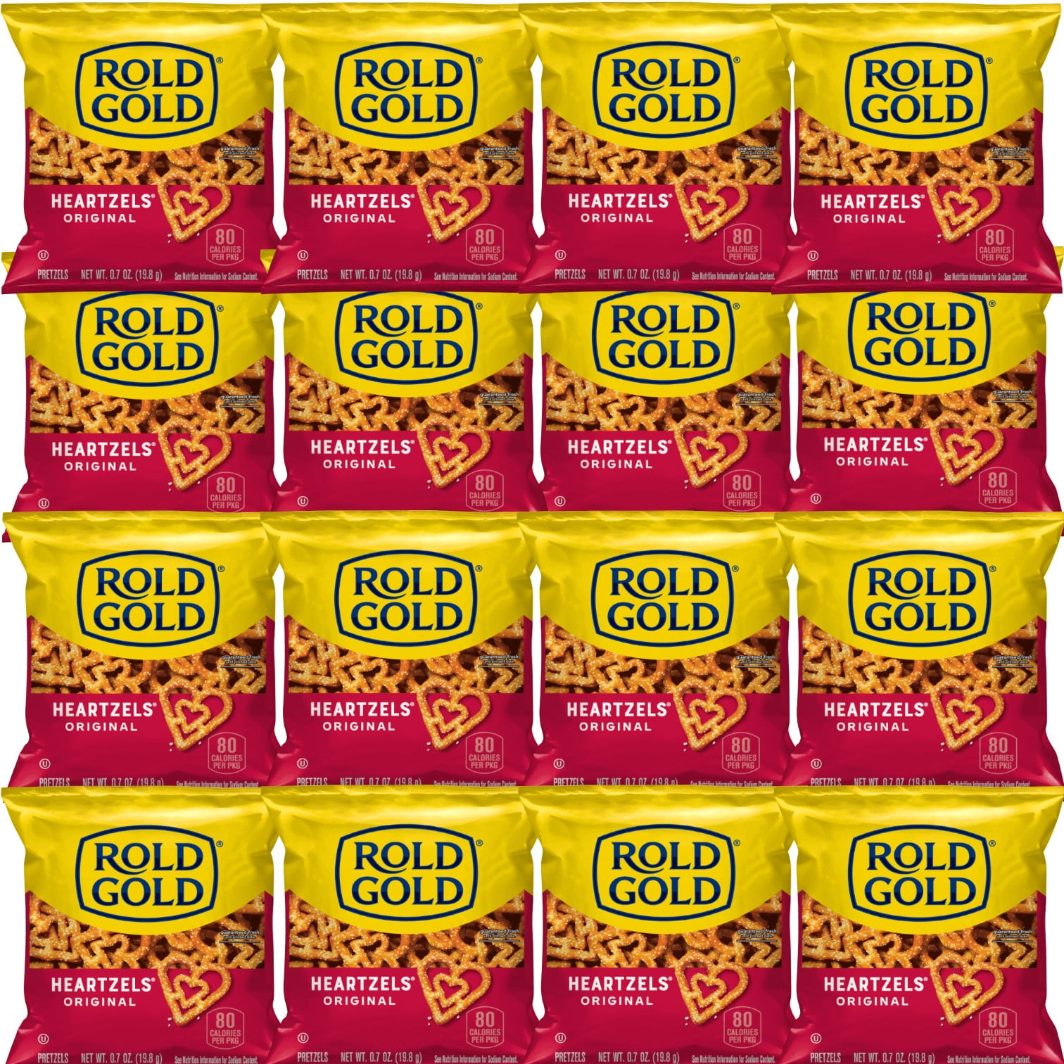 Rold Gold Pretzel Heartzels, 0.7 Oz Bags, Pack of 16, Bundled By ...