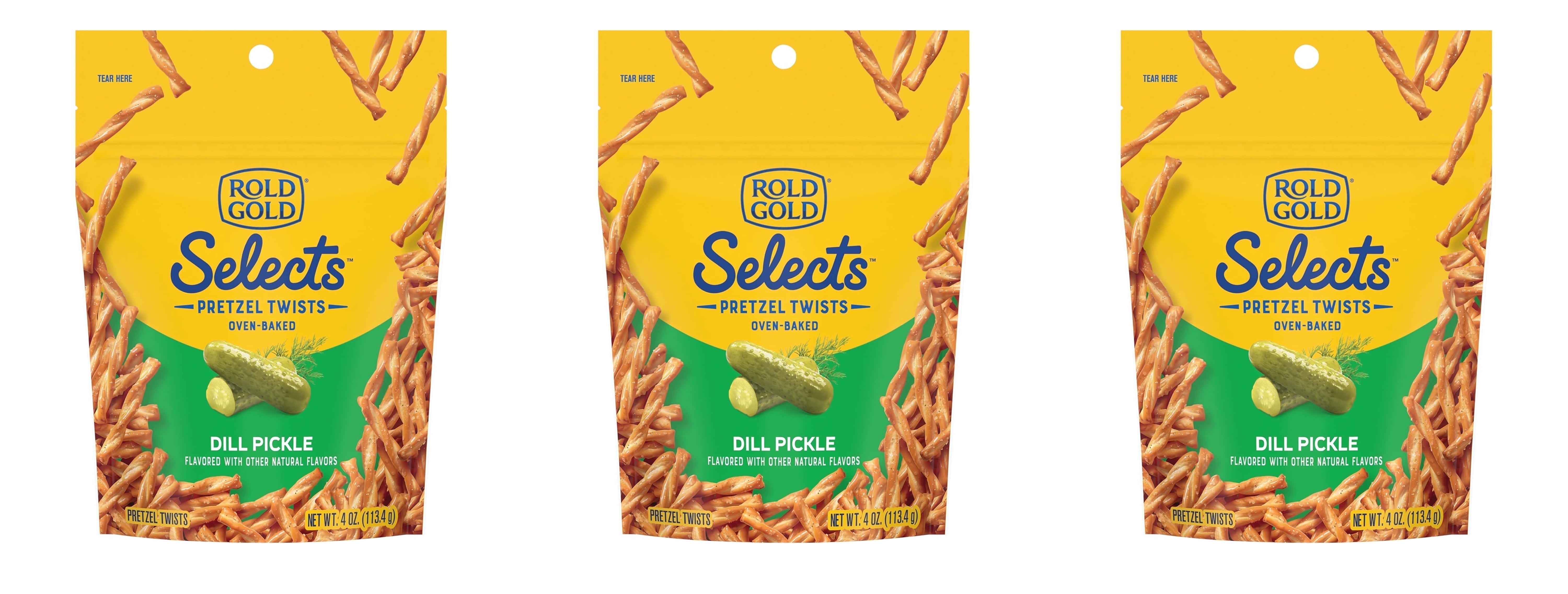 Rold Gold Selects Dill Pickle Pretzel Twists (4 oz), 3-Pack Bundle by ...