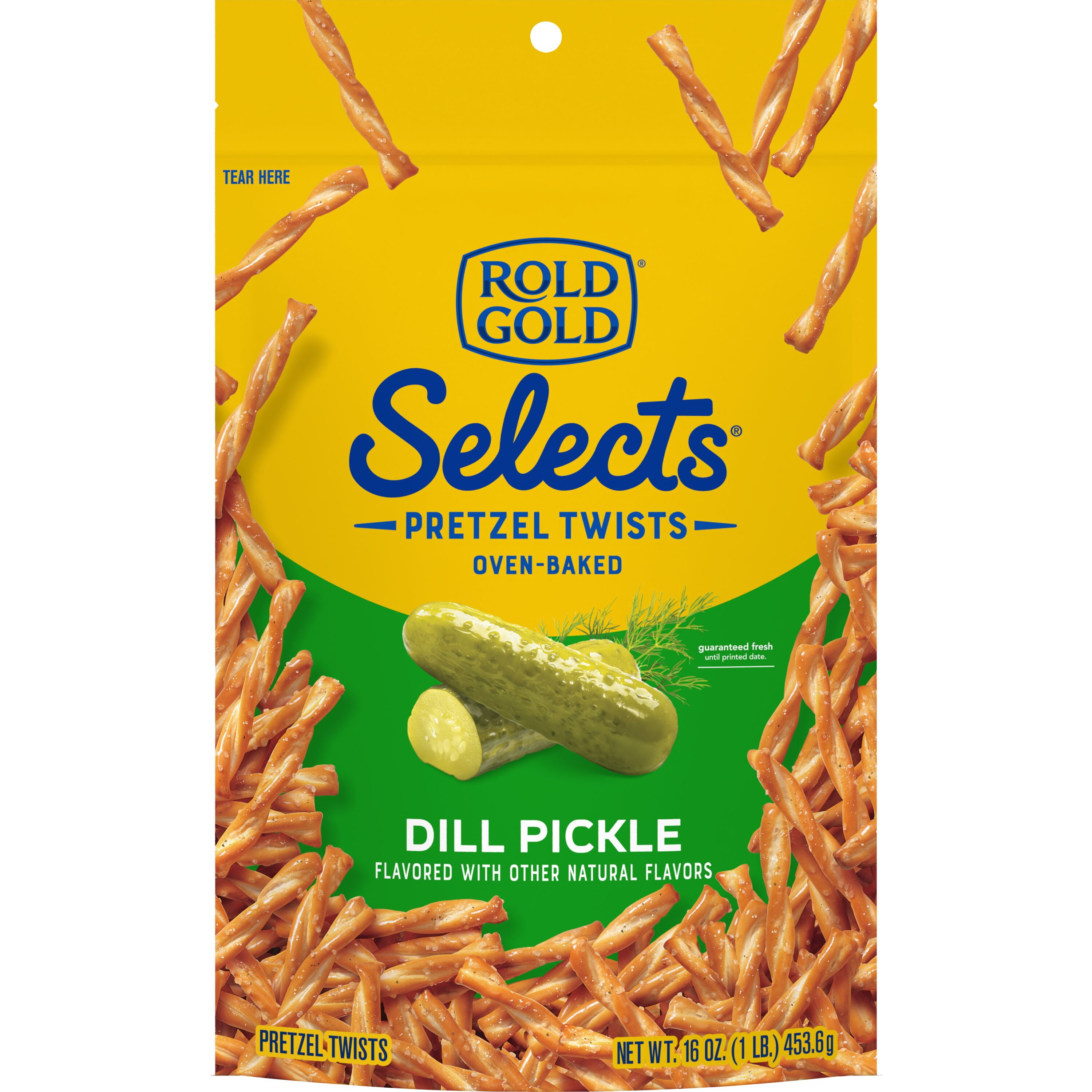 Rold Gold Selects Oven Baked Dill Pickle Flavored Pretzels Twists, 16 ...