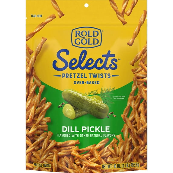 Rold Gold Selects Oven Baked Dill Pickle Flavored Pretzels Twists, 16 ...