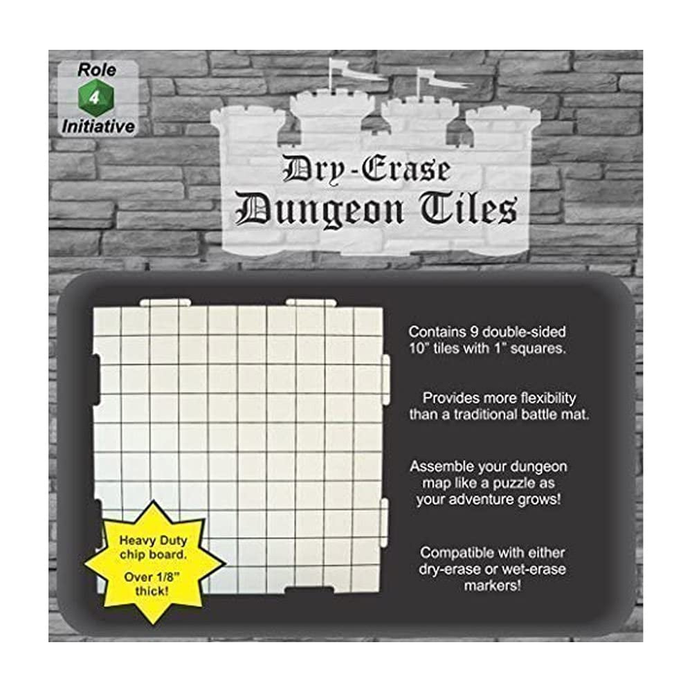 Role 4 Initiative Dry Erase 10 inch Dungeon Tiles - Pack of 9 - Walmart.com