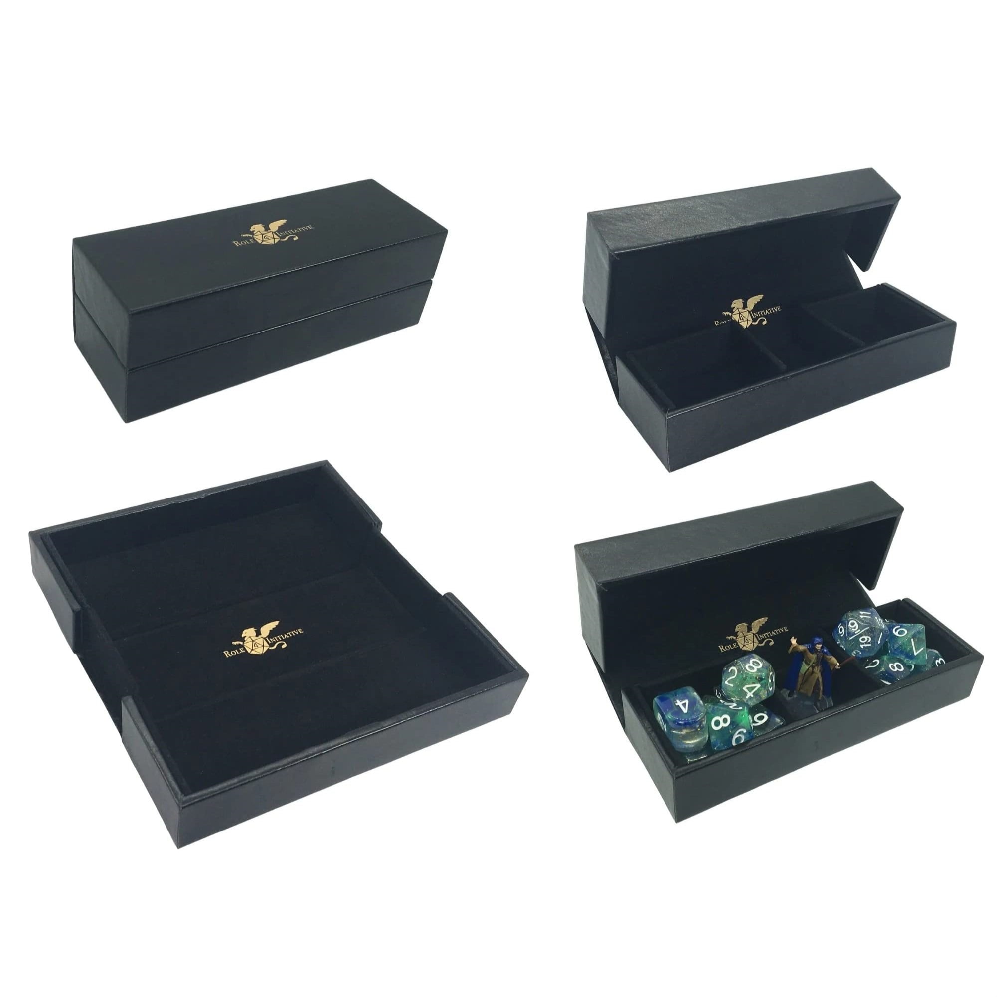 Luxury Faux Leather Dice Box / Rolling Tray - Walmart.com