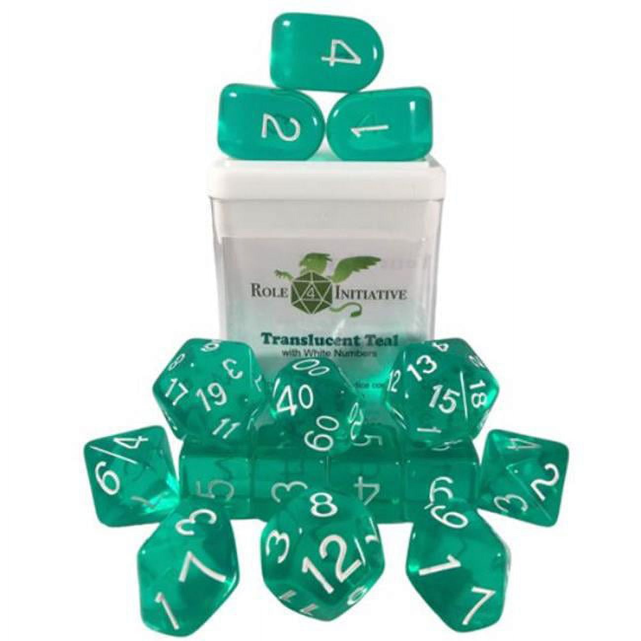 R4I Dice w/Arch'd4: Translucent - Teal (15) - Walmart.com