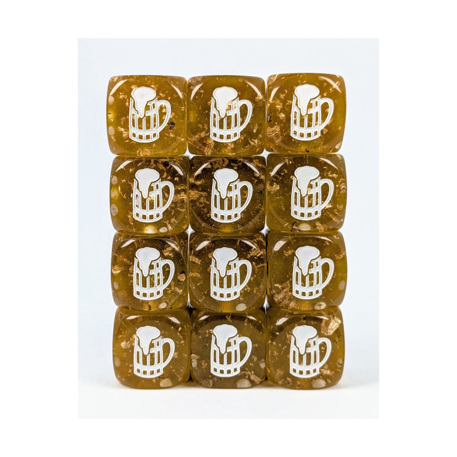 Role 4 Initiative d6 18mm Dwarven Stout w/White Pips & Symbol (12) New ...