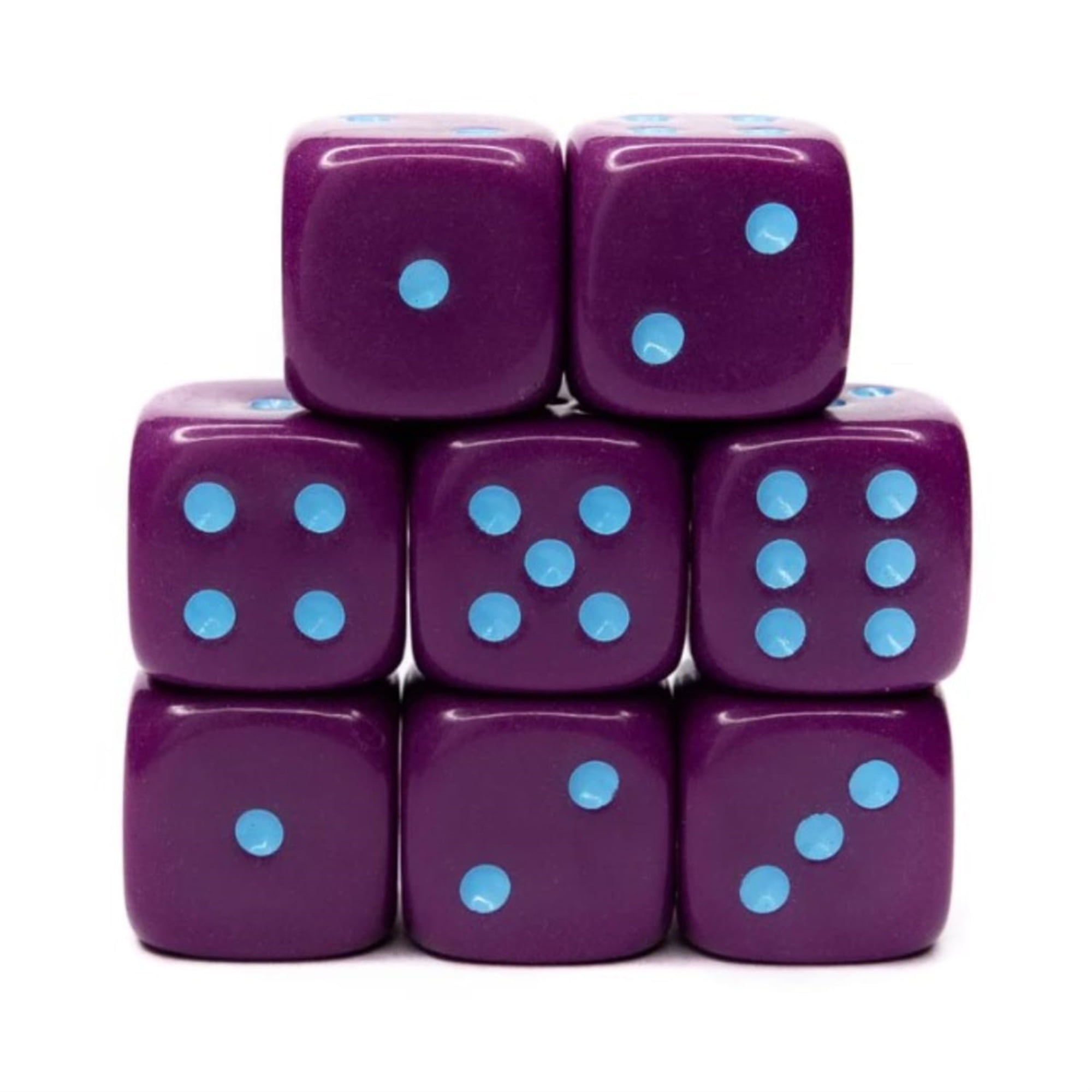 Role 4 Initiative d6 18mm Opaque Dark Purple w/Light Blue (12 ...