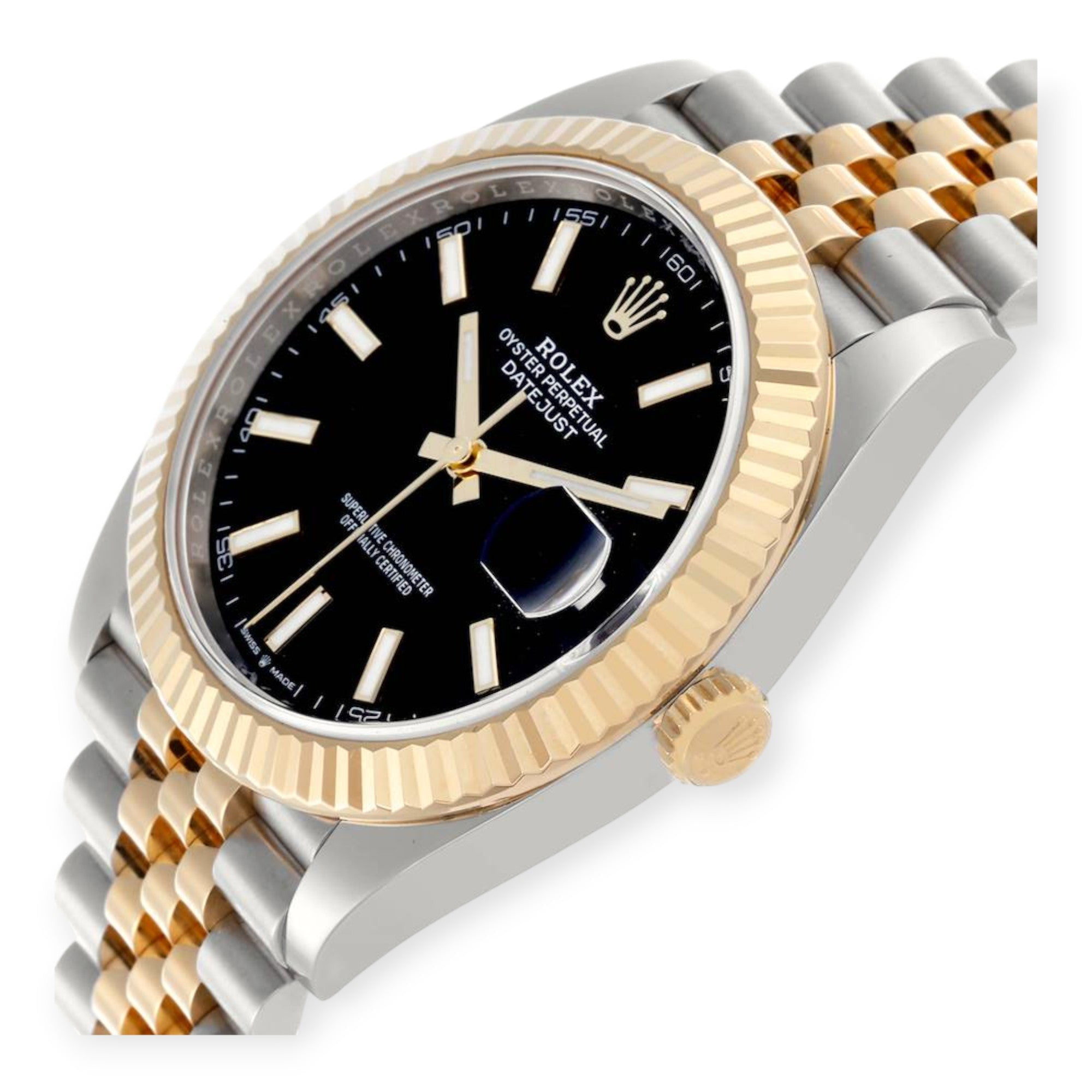 Roleex Watch, Ref 126333 Steel Yellow Gold 41mm Black Dial Watch ...