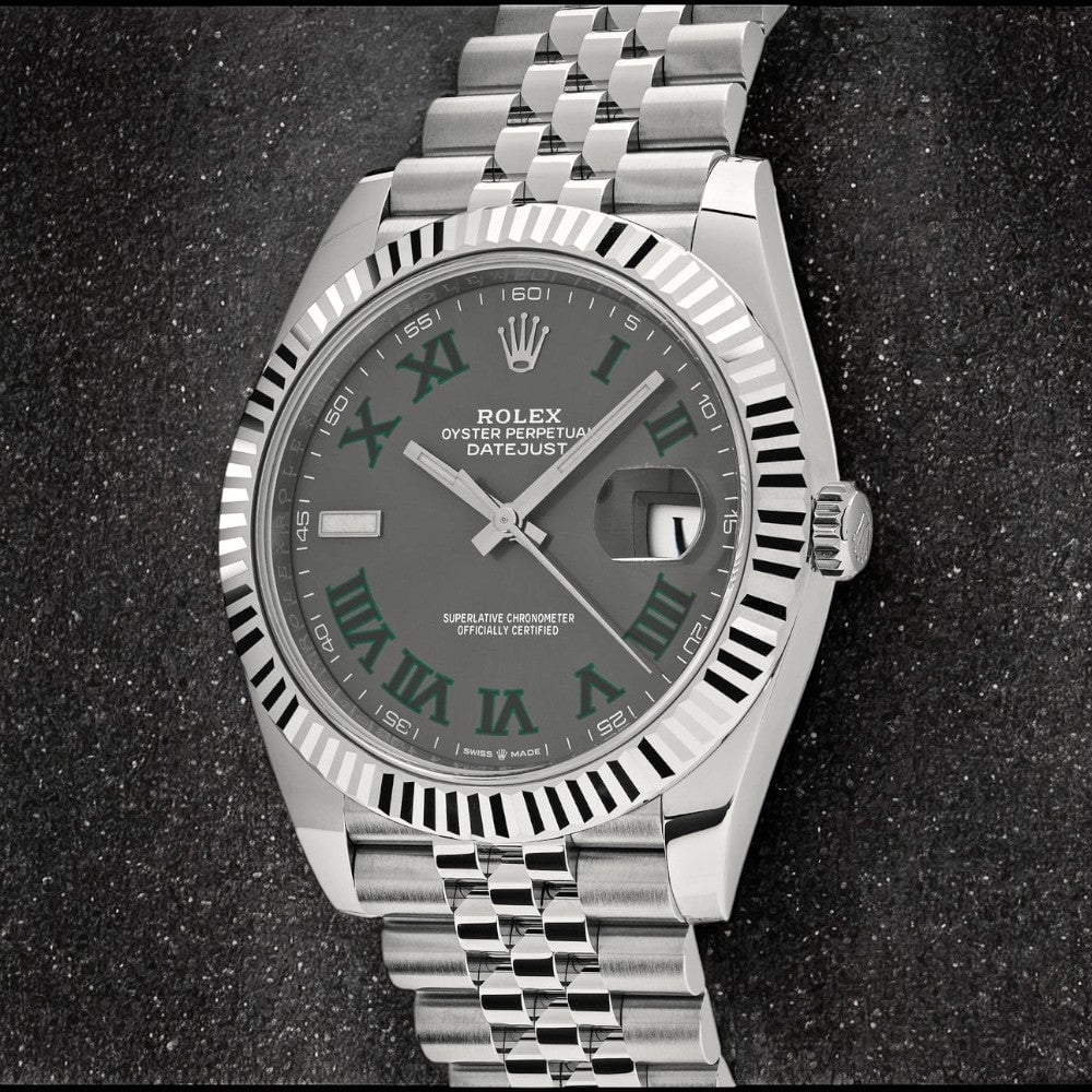 Roleex Watch for Men 41mm, Wimbledon Dial With Jubilee Bracelet Watch ...