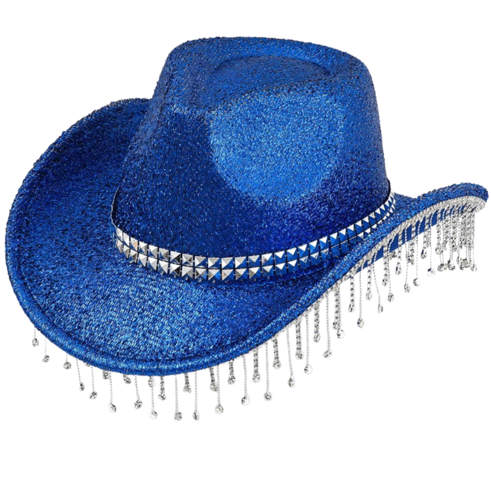 Roleplay Game Top Hat Glittering Powder Fringed Hat Western Hat for ...