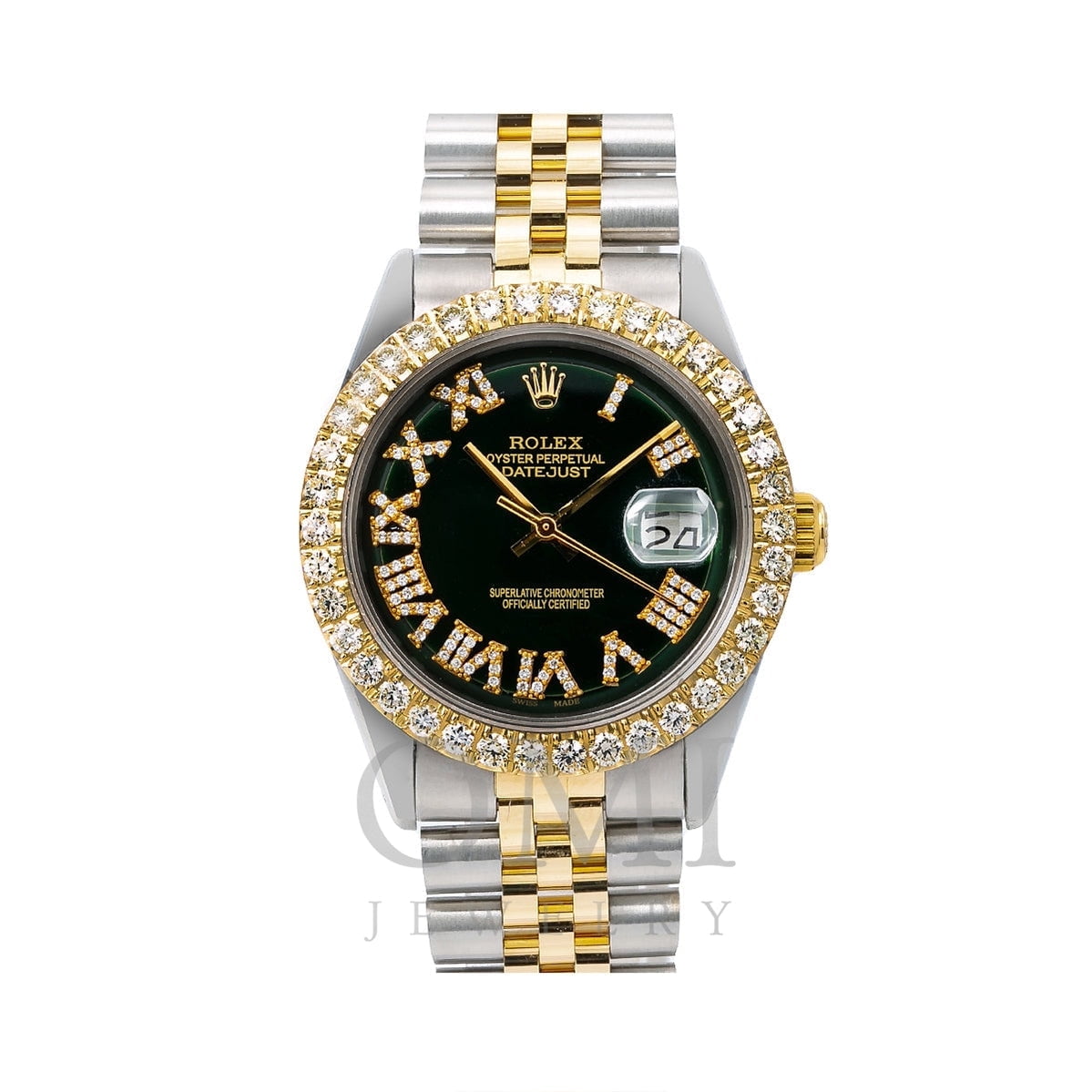 Rolex Datejust Diamond Watch, 1603 36mm, Black Diamond Dial With 3.75 CT Diamonds, Rolex, Adult ...