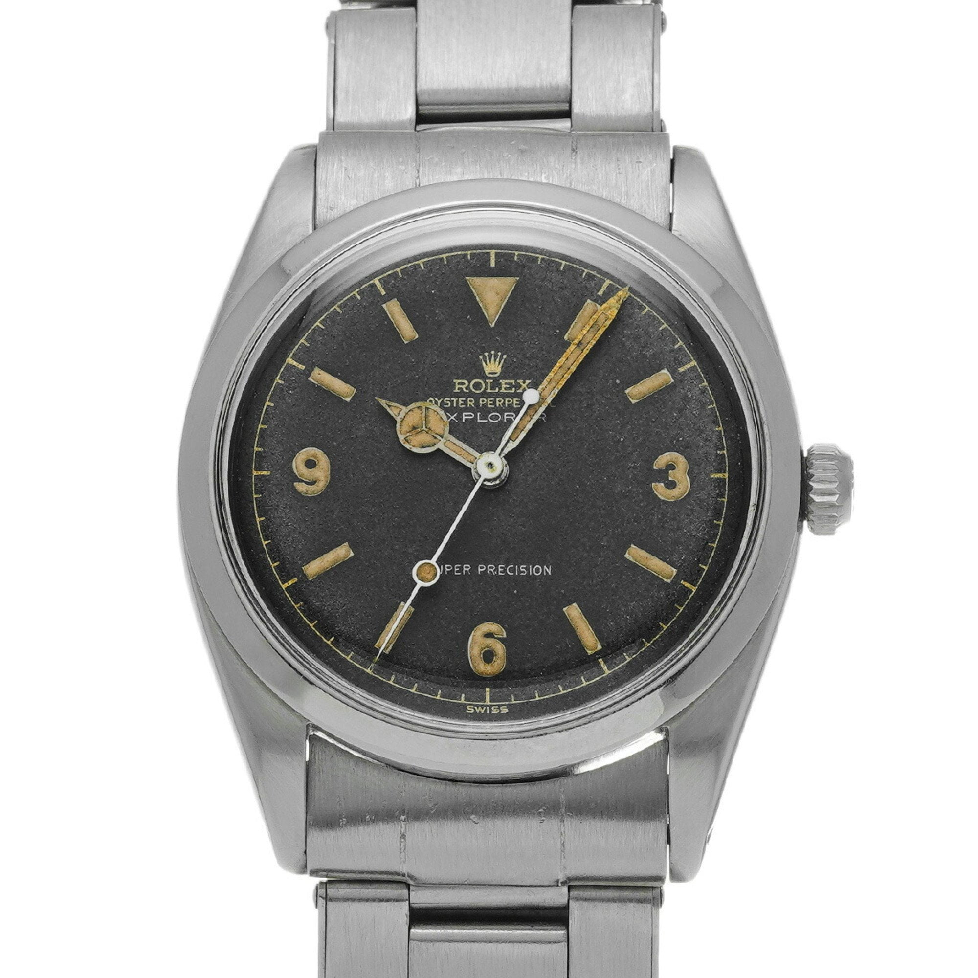 Pre-Owned Rolex Explorer 1 Ref.5504 5504 37-(6 digits, circa 1957/1958 ...
