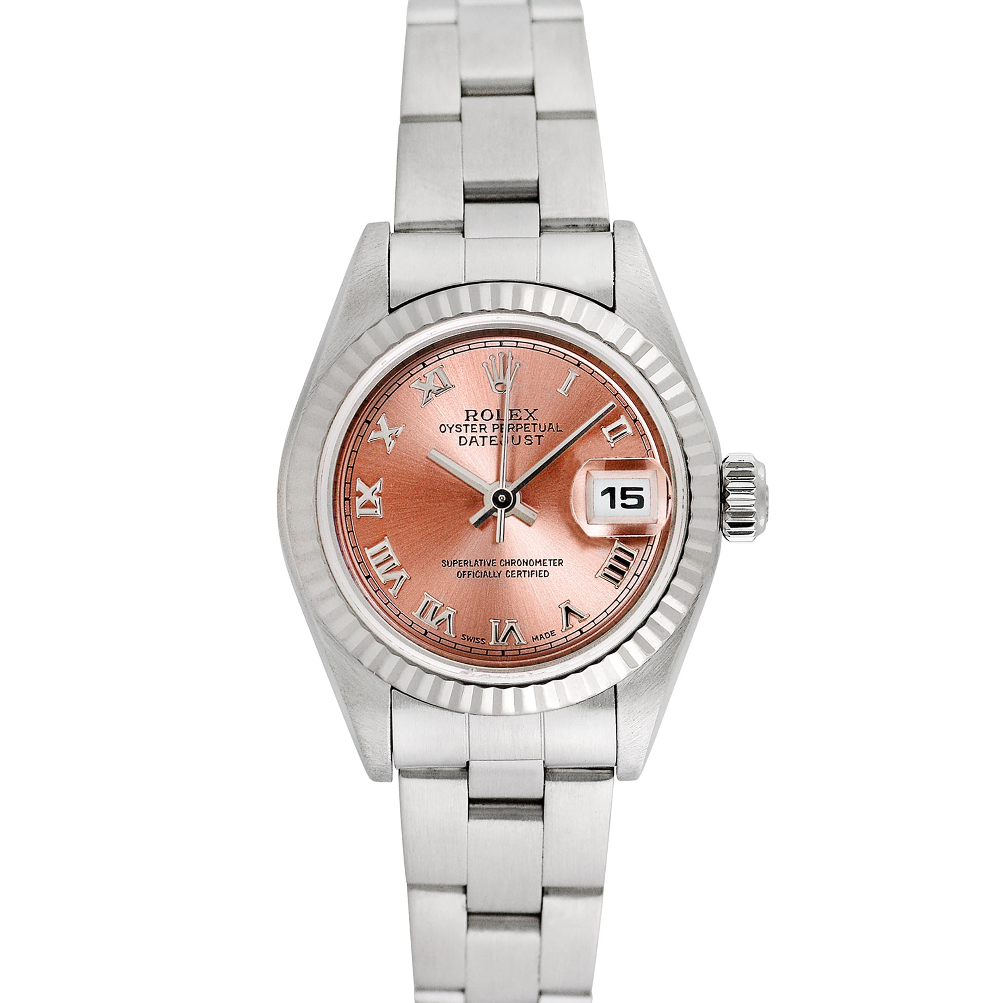 Pre-Owned Rolex Ladies Datejust 26mm Stainless Steel Oyster Wristwatch ...