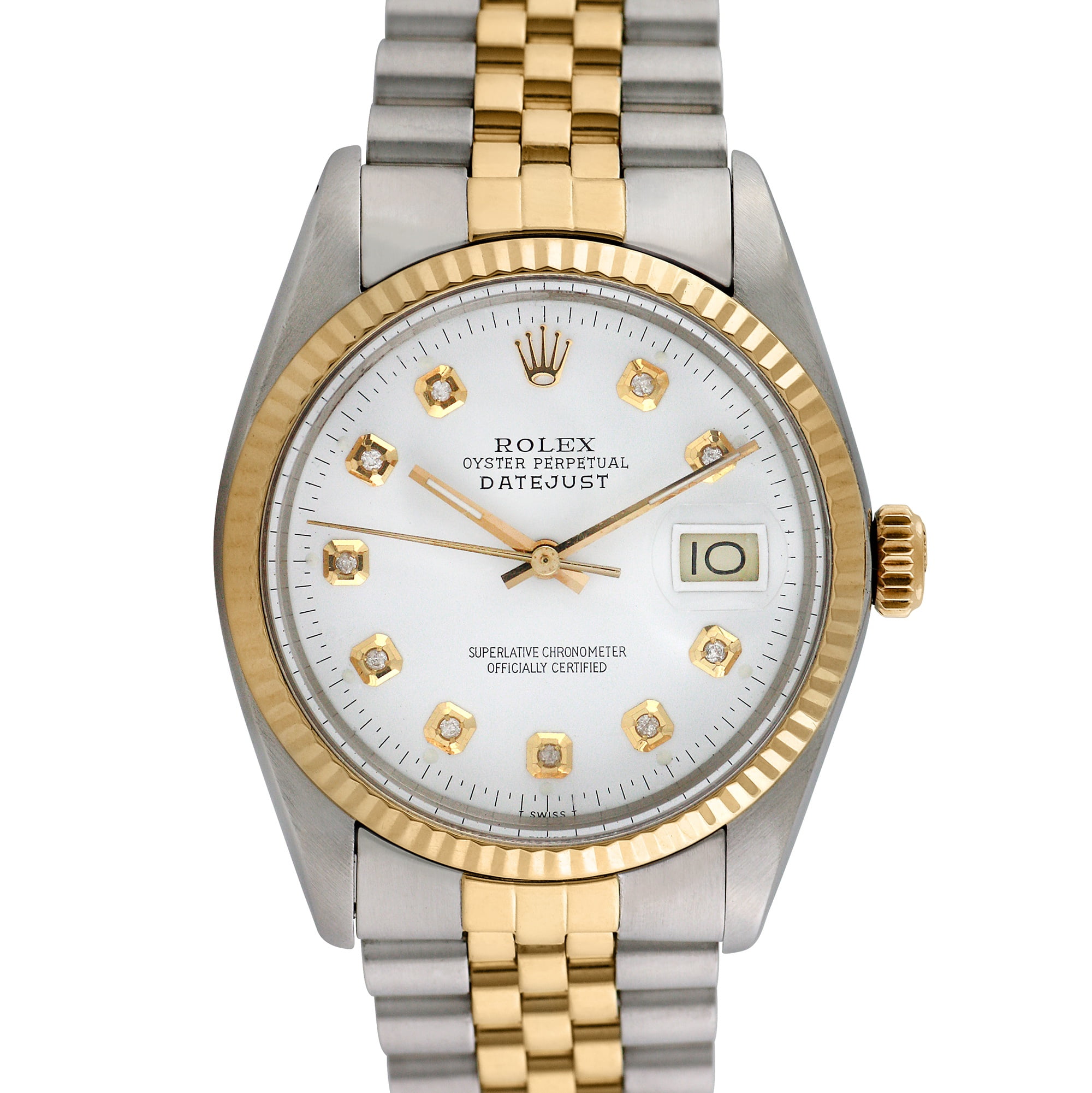 Pre-Owned Rolex Men's Datejust 36mm Stainless Steel and 18K Yellow Gold ...