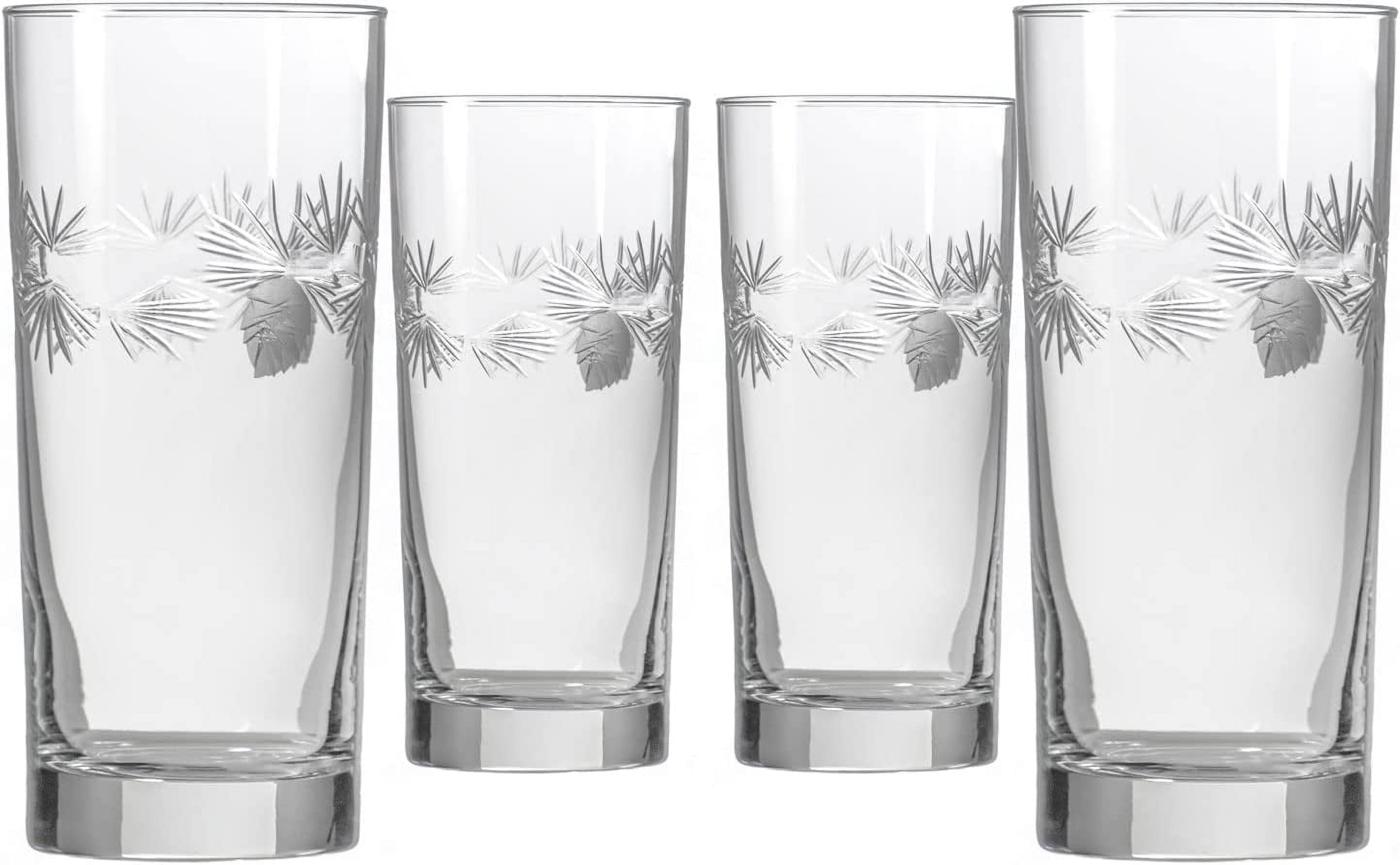 Rolf Glass Icy Pine Highball Glass 15 ounce - Cooler Set of 4 - Lead ...