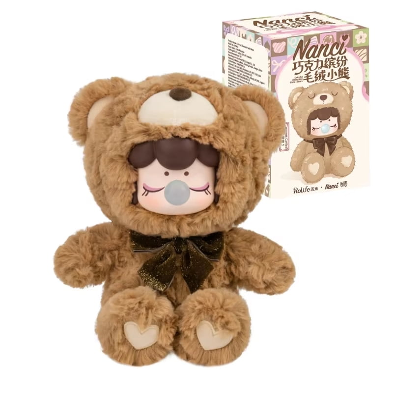 Rolife Nanci Chocolate Colorful Plush Bear 6Pcs Series Blind Box ...