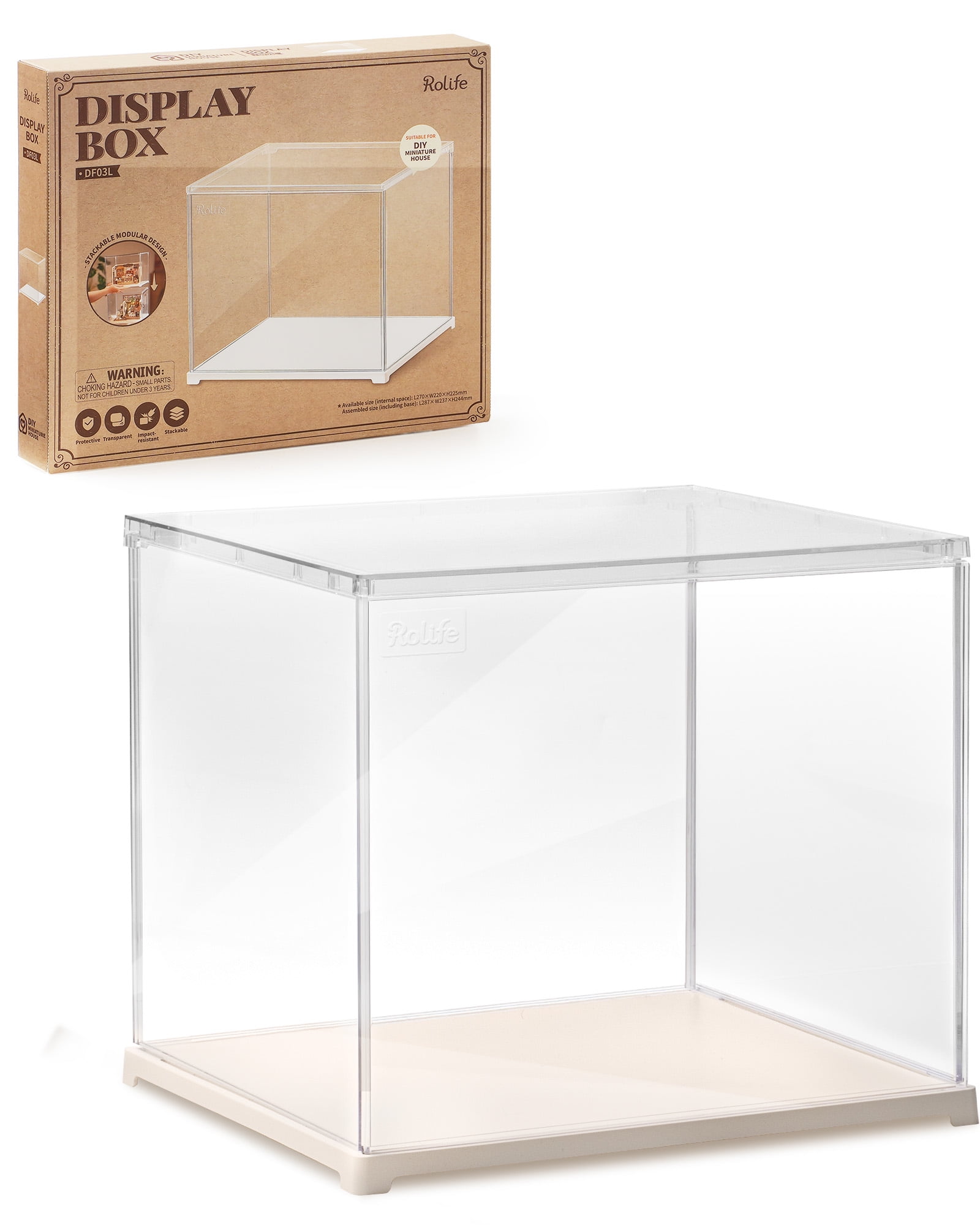 Rolife one Display Box Dust Proof for All Miniature House Dollhouse ...