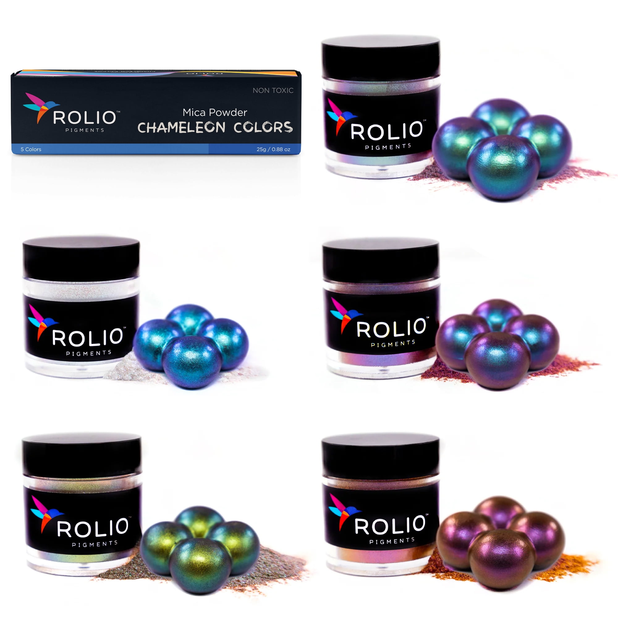 Rolio - Chameleon Mica Powder, Shift Powder Pigment for Epoxy Resin ...