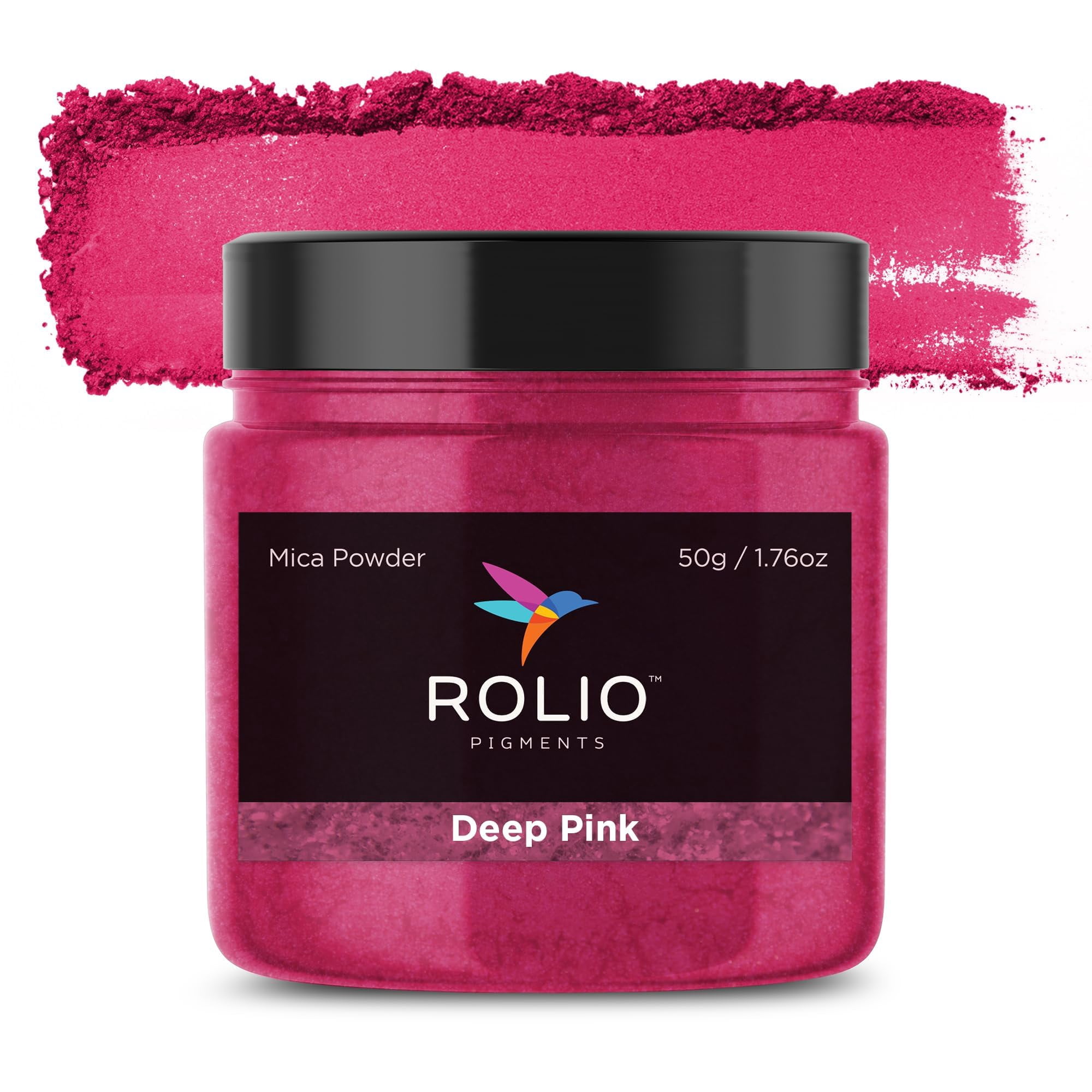 Rolio Premium Mica Powder - Deep Pink (50G / 1.76oz) - 1 Jar of Pink ...