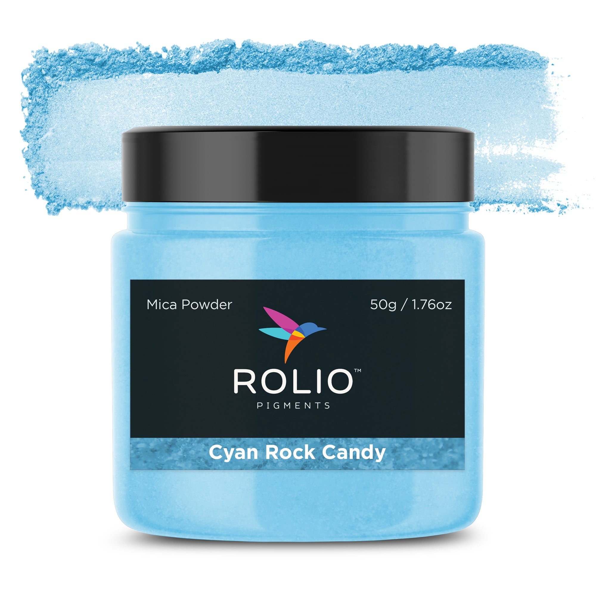 Rolio Premium Mica Powder - Cyan Rock Candy (50G / 1.76oz) - 1 Jar of ...