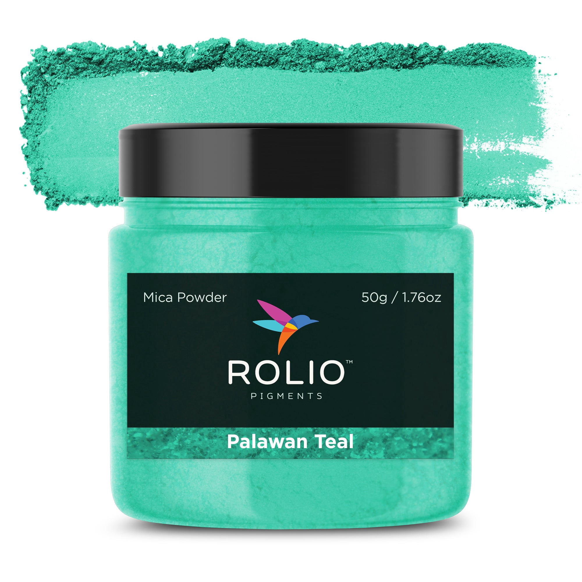 Rolio Premium Mica Powder - Palawan Teal (50G / 1.76oz) - 1 Jar of Teal ...