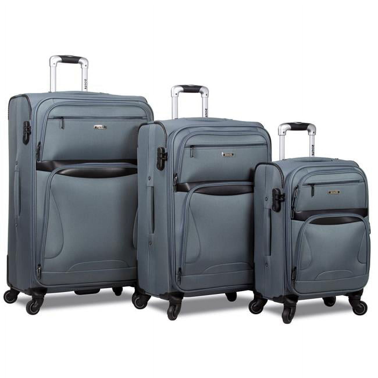 Rolite Explorer Expandable Spinner Luggage Set - Grey, 3 Piece ...