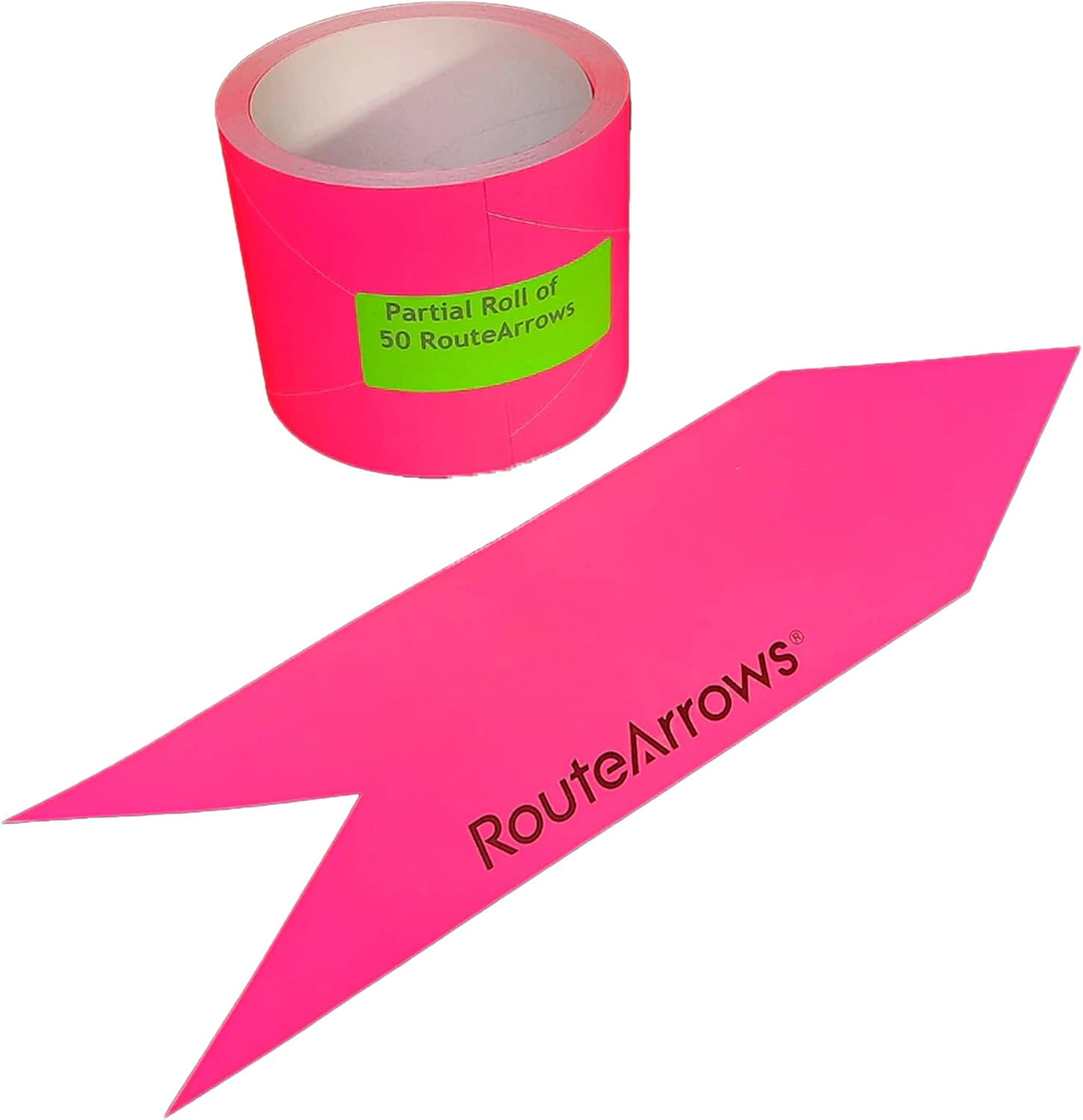 Roll of 50 Arrow Stickers (Pink) Hi-Viz Removable Eco-Friendly ...