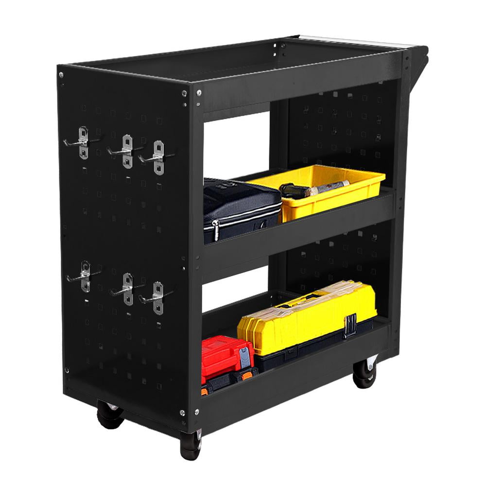 Roll Around Tool Cart 3 Tier Heavy Duty Garage Cart Rolling Tool Cart ...