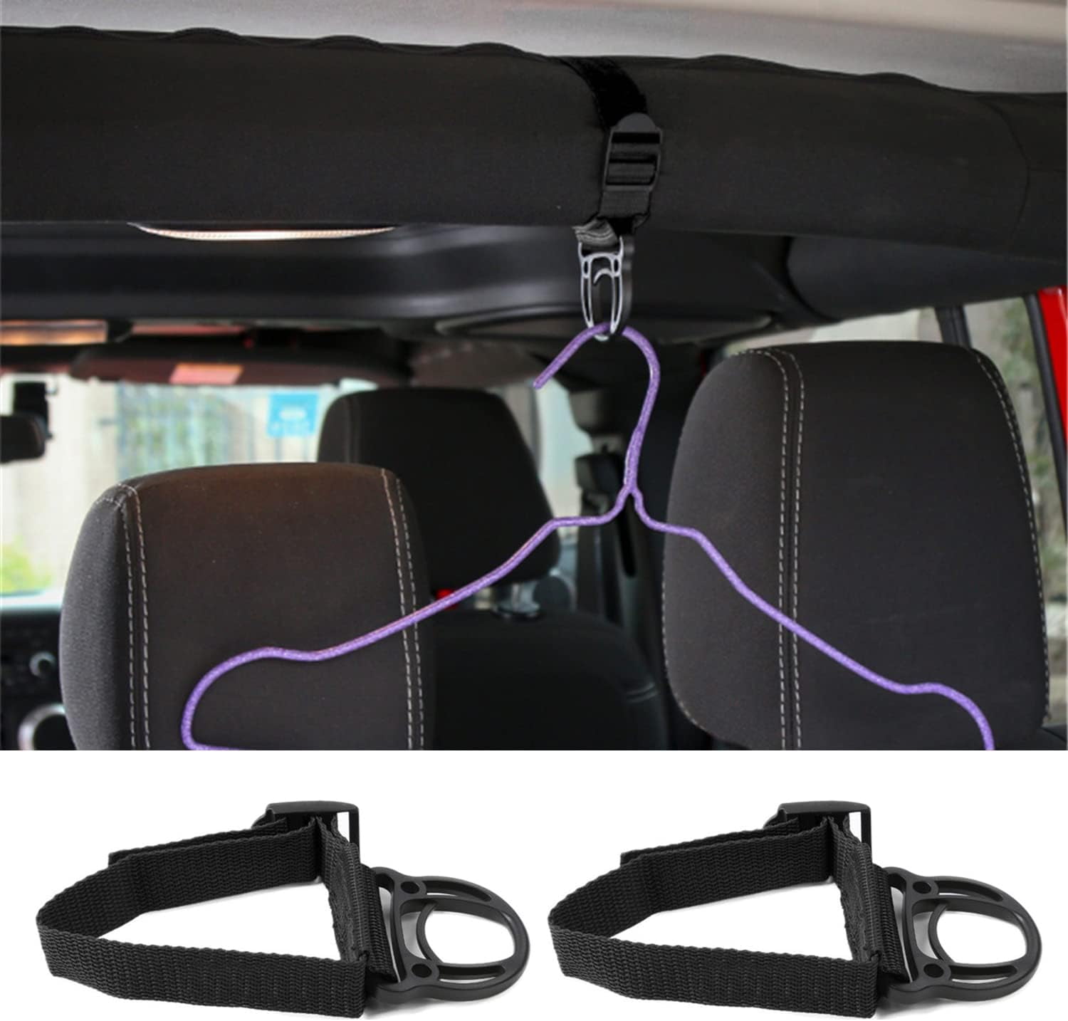 Roll Bar Coat Hanger Clothes Hook for Jeep Wrangler JL JT TJ JK JLU ...