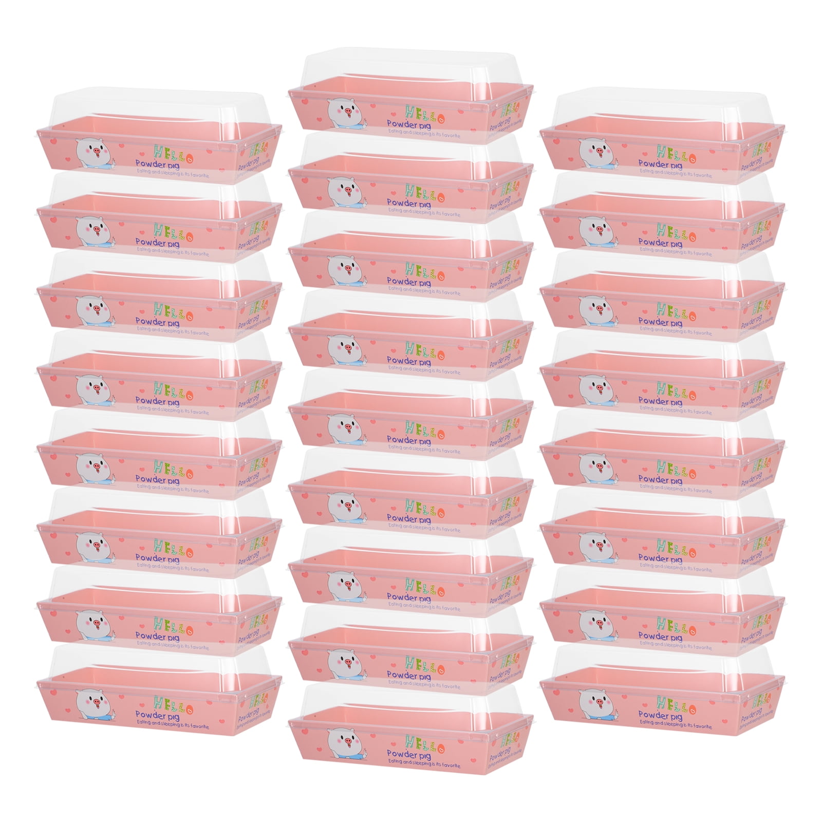 HOMEMAXS Raindrops Roll Cake Box 25pcs Charcuterie Boxes with Clear ...