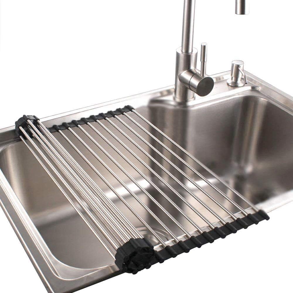 Roll up Dish Drying Rack RV Folding Over Sink 304 Stainless Steel in ...