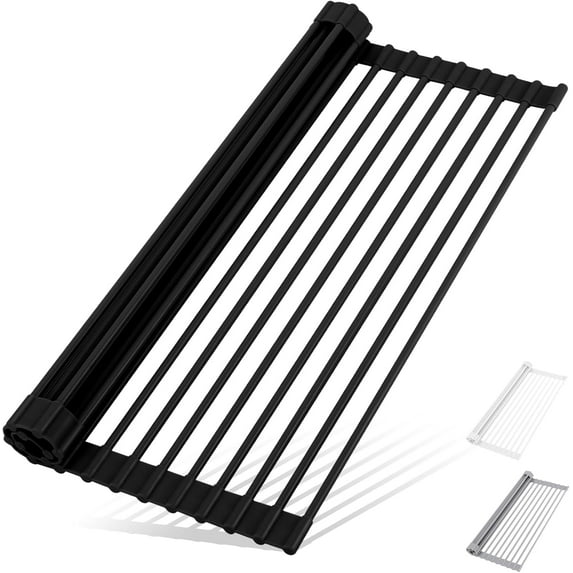 Roll Up Dish Drying Rack Over The Sink Kitchen Roll Up Sink Drying Rack ...