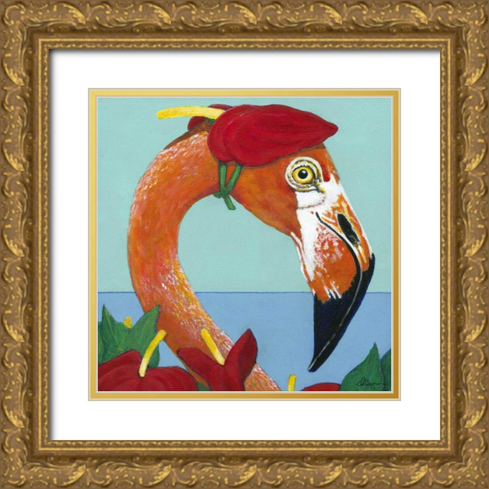 Roll, Dlynn 15x15 Gold Ornate Wood Framed with Double Matting Museum ...