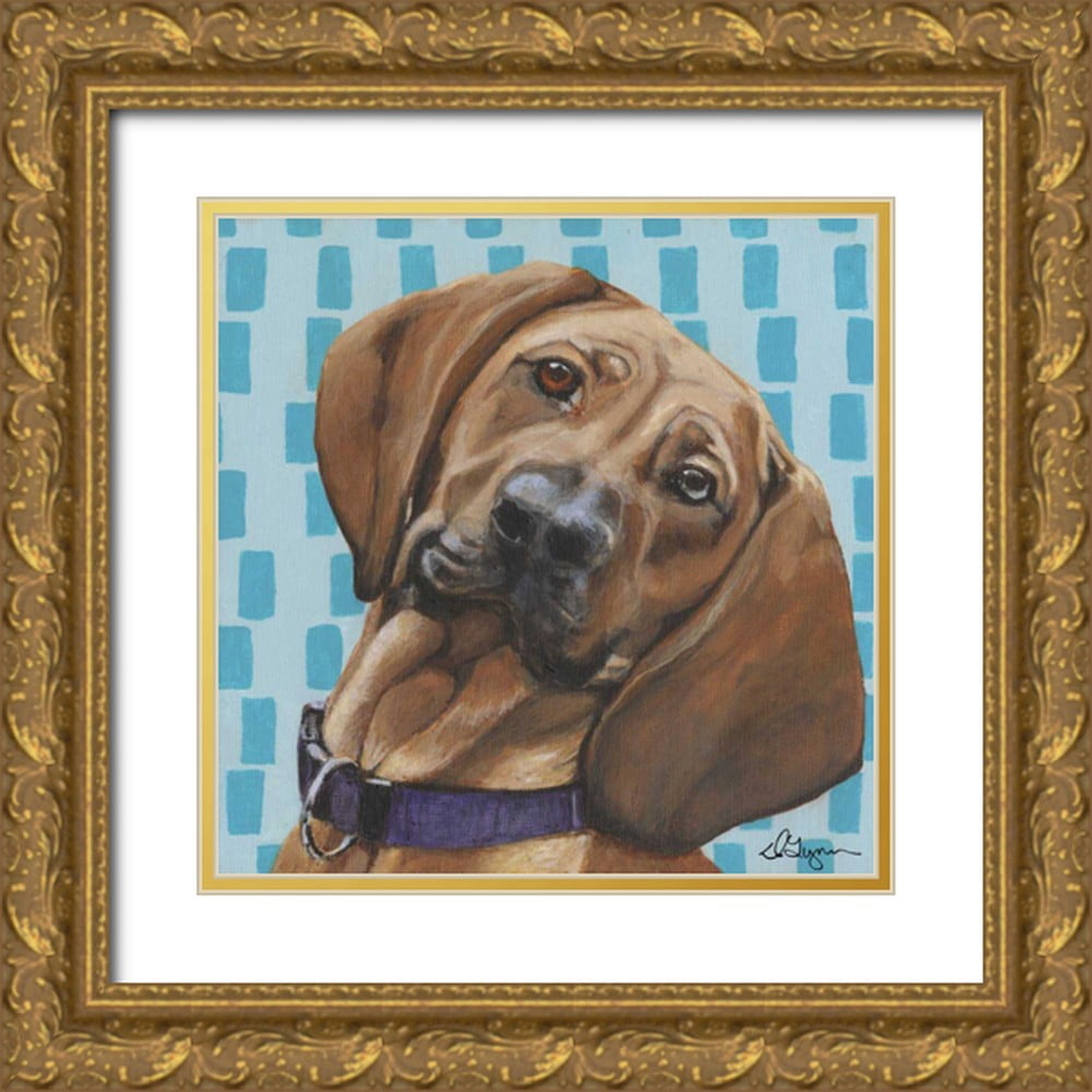 Roll, Dlynn 20x20 Gold Ornate Wood Framed with Double Matting Museum ...
