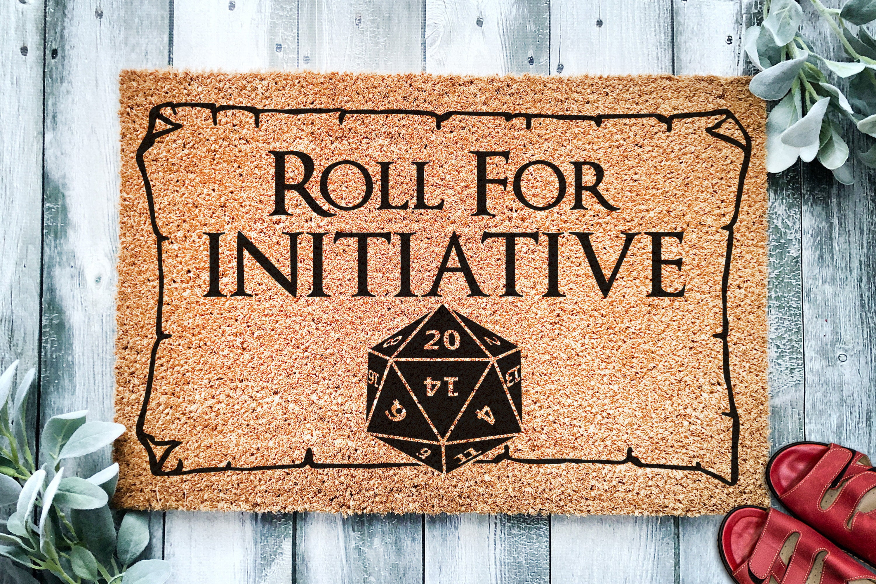 Roll For Initiative Door Mat | Roleplaying Tabletop Gaming | Nat 20 on ...
