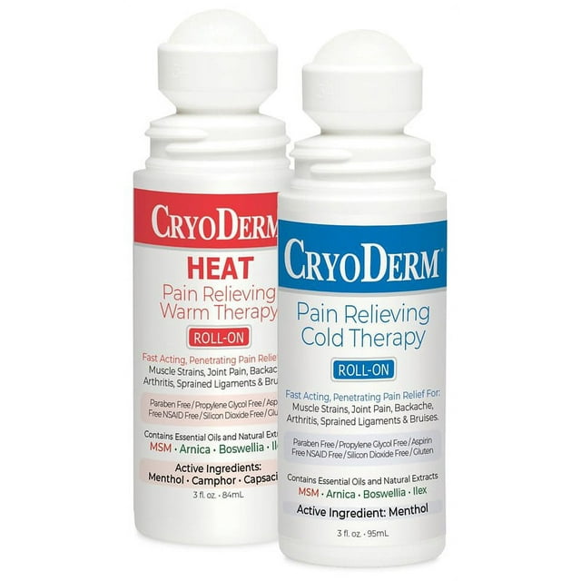 CryoDerm Deep Hot Therapy Pain Relief for Muscle Arthritis - Roll-On ...