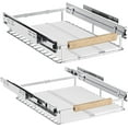Roll-Out Extendable Sliding Basket Pull-Out Cabinet Organizer Slide Out ...
