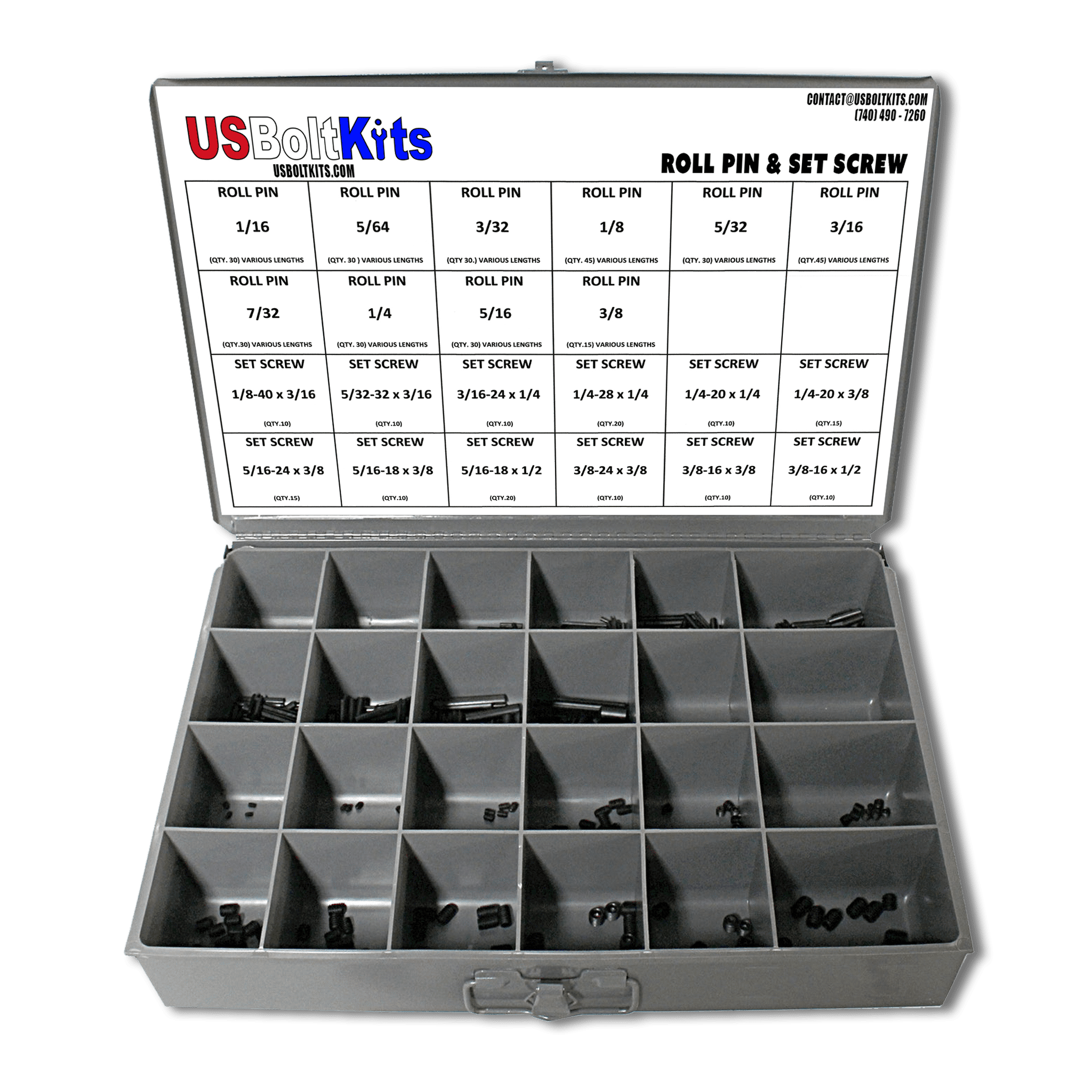Roll Pin and Set Screw Assortment - Walmart.com